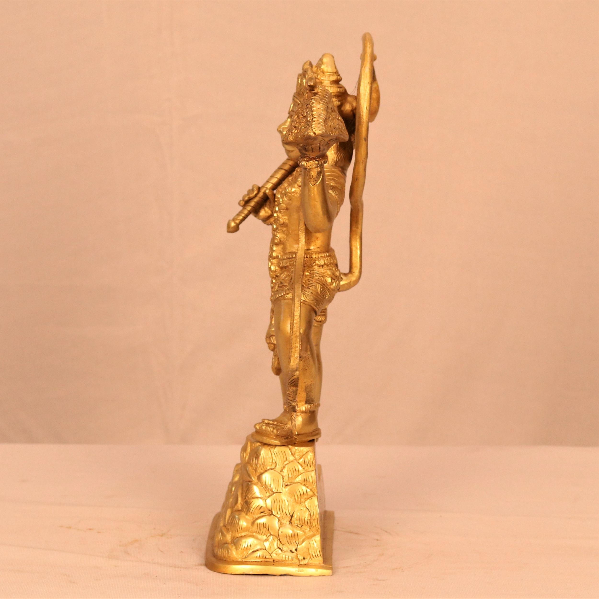 STANDING GOLDEN BRASS HANUMAN STATUE - Buy exclusive brass statues ...