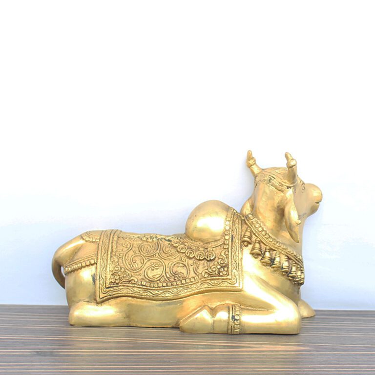 GOLDEN NANDI BRASS STATUE - Buy exclusive brass statues, collectibles ...