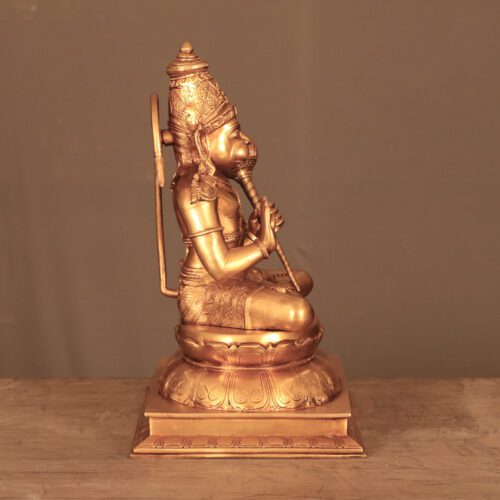 BRASS HANUMAN SITTING ON LOTUS SINHASAN - Buy exclusive brass statues ...