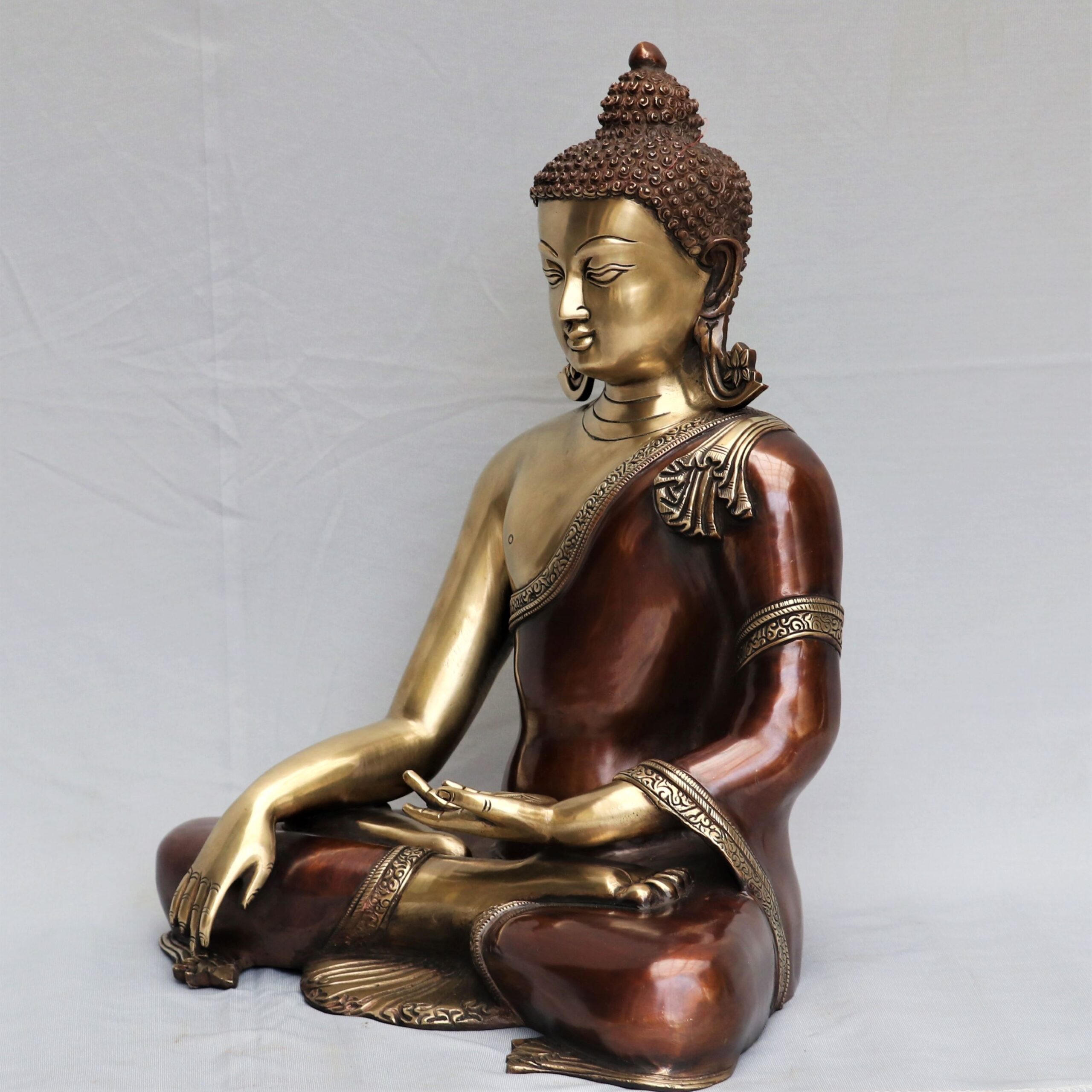 BUDDHA SUPERFINE BRASS STATUE - 17 inches - Gangeswave | Buy exclusive ...