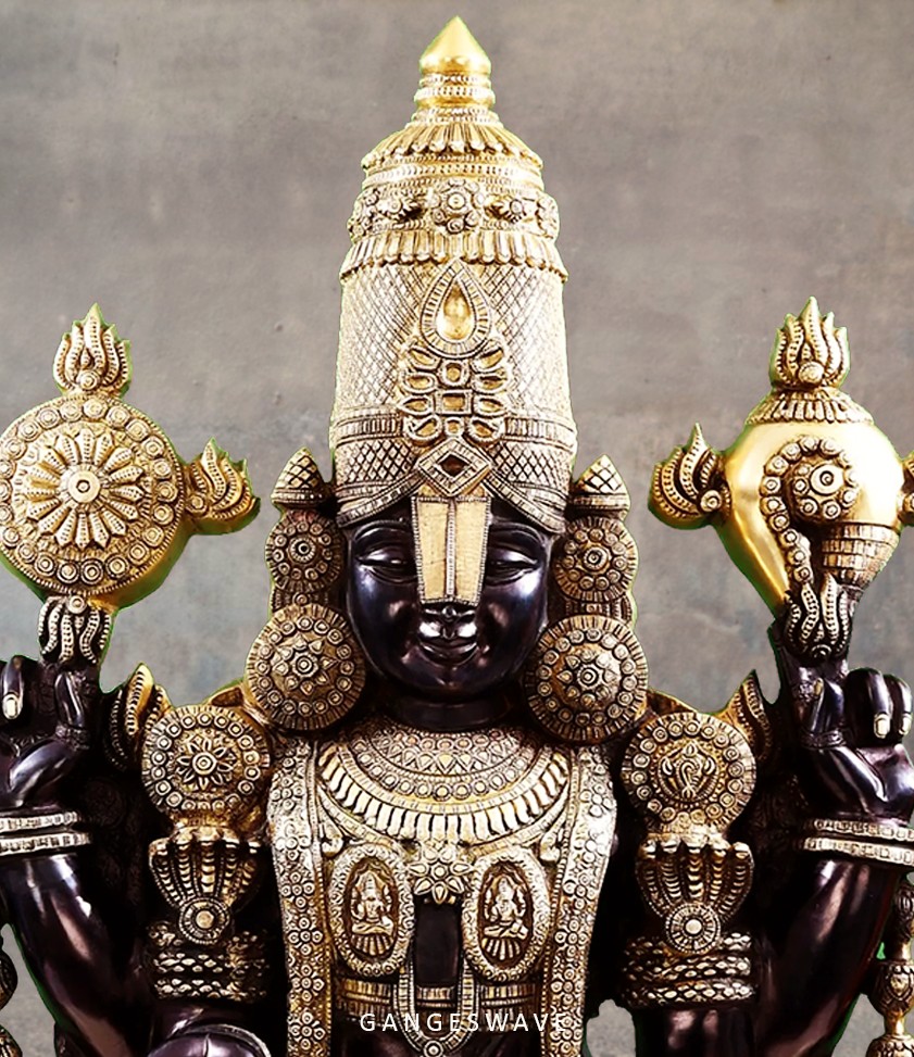 Big lord Venkateshwara brass statue-47" - Buy exclusive brass statues ...