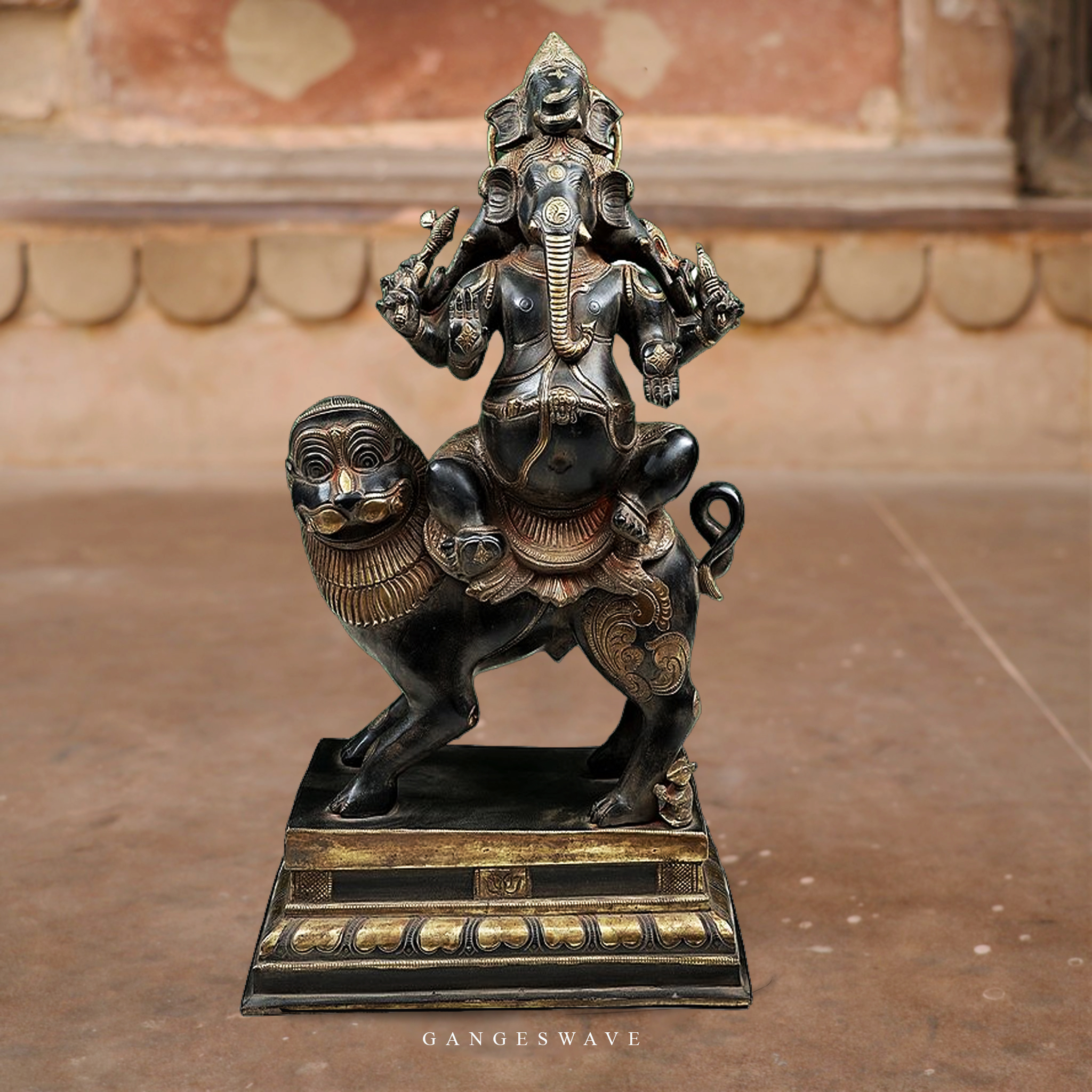 Heramba Black Ganapati Brass Statue - Buy exclusive brass statues ...