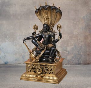 Vishnu Sitting on Sesh Naag Brass Statue - Buy exclusive brass statues ...