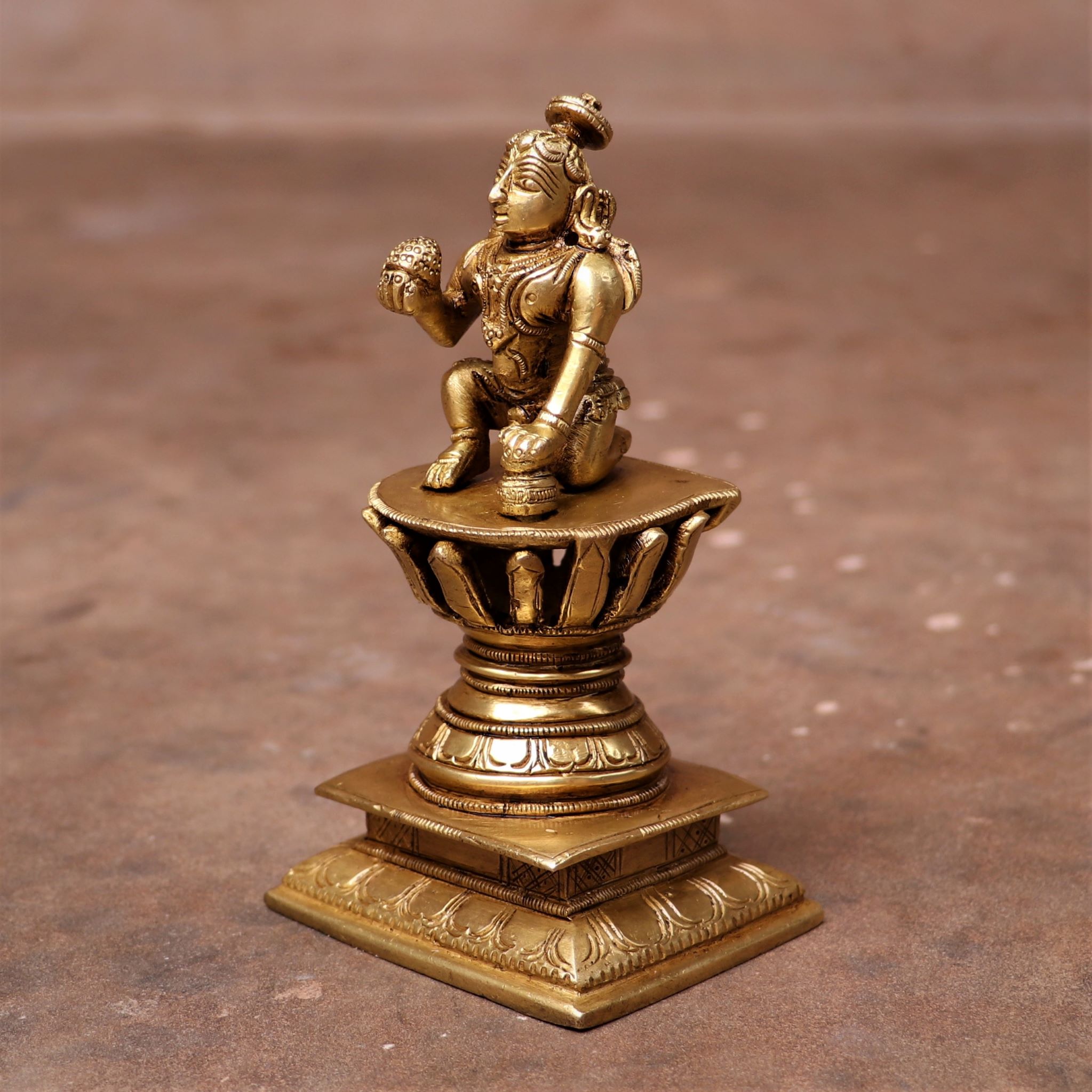 LADDU GOPAL SITTING ON LOTUS - Buy exclusive brass statues ...
