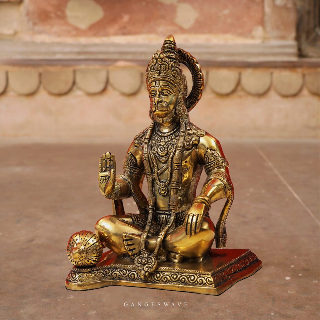 Blessing Hanuman Statue-9" - Buy exclusive brass statues, collectibles ...