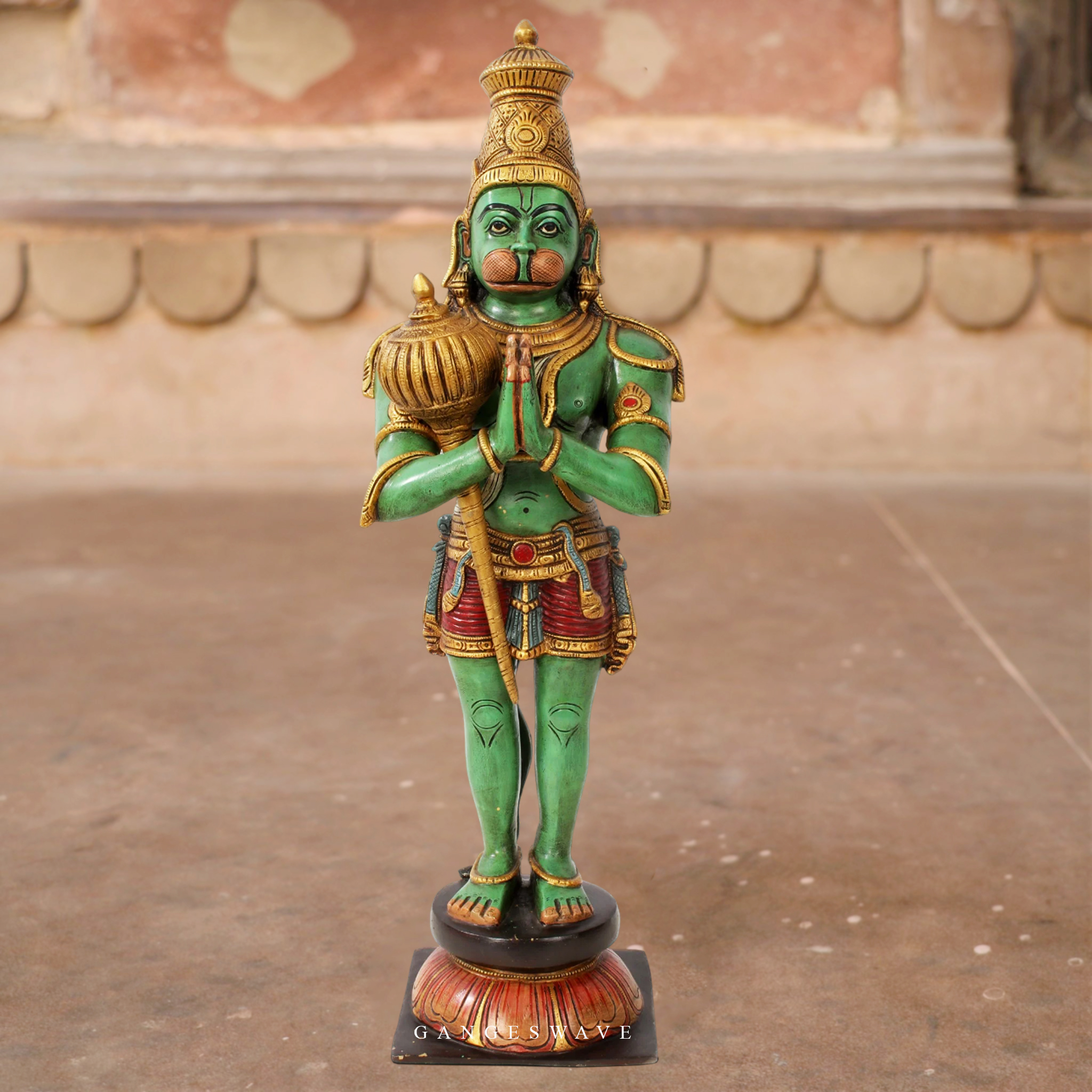 Anjali Putra Unique Hanuman Brass Statue - 21.5 inches - Buy exclusive ...