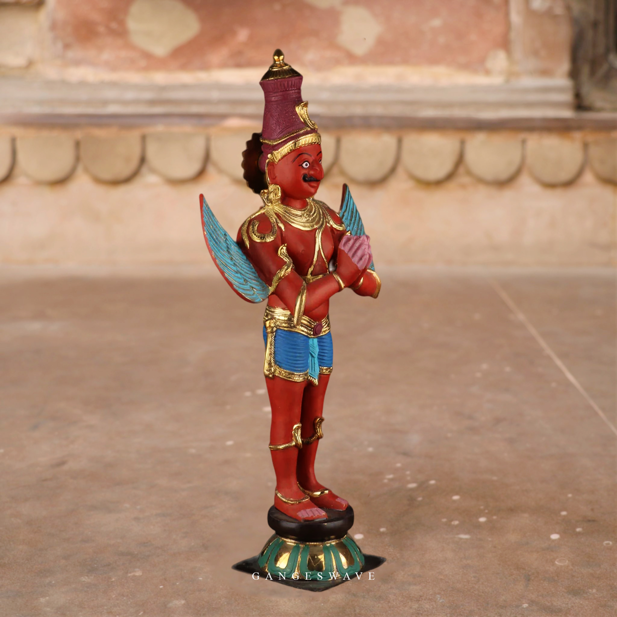 Standing Colourful Brass Garuda-21" - Buy exclusive brass statues ...