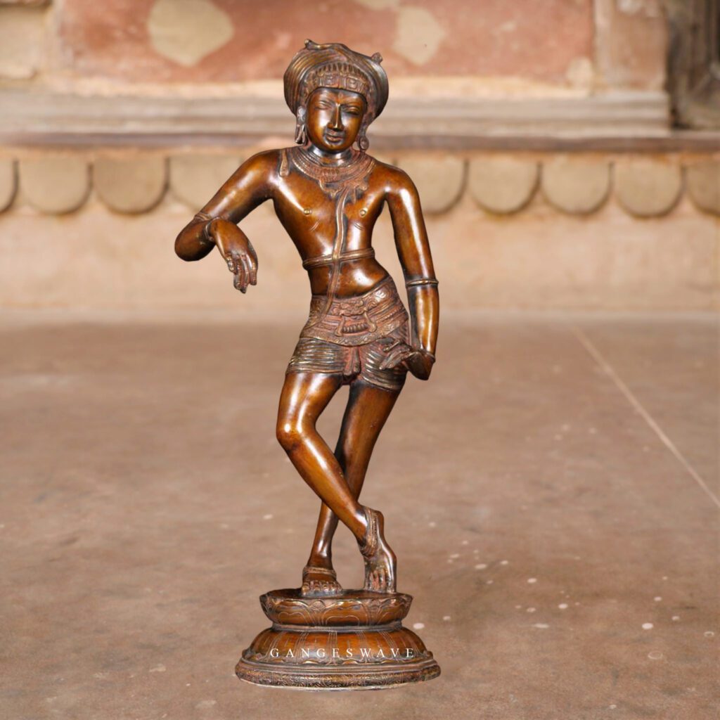 Vrishavahana wooden textured shiva statue - Buy exclusive brass statues ...