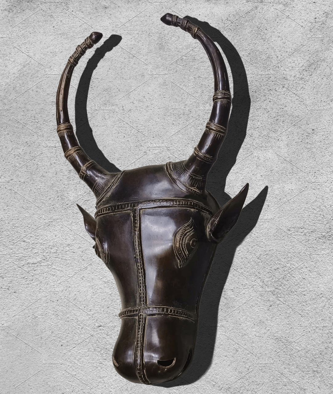 Bull Mask Wall Hanging Decor - Buy exclusive brass statues ...