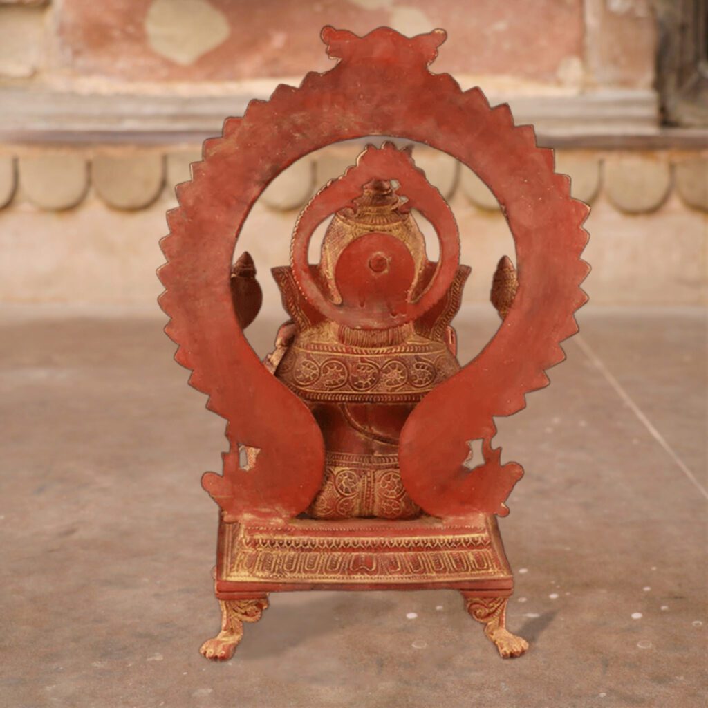 Red Ganesha Brass Statue- 19" - Buy exclusive brass statues ...