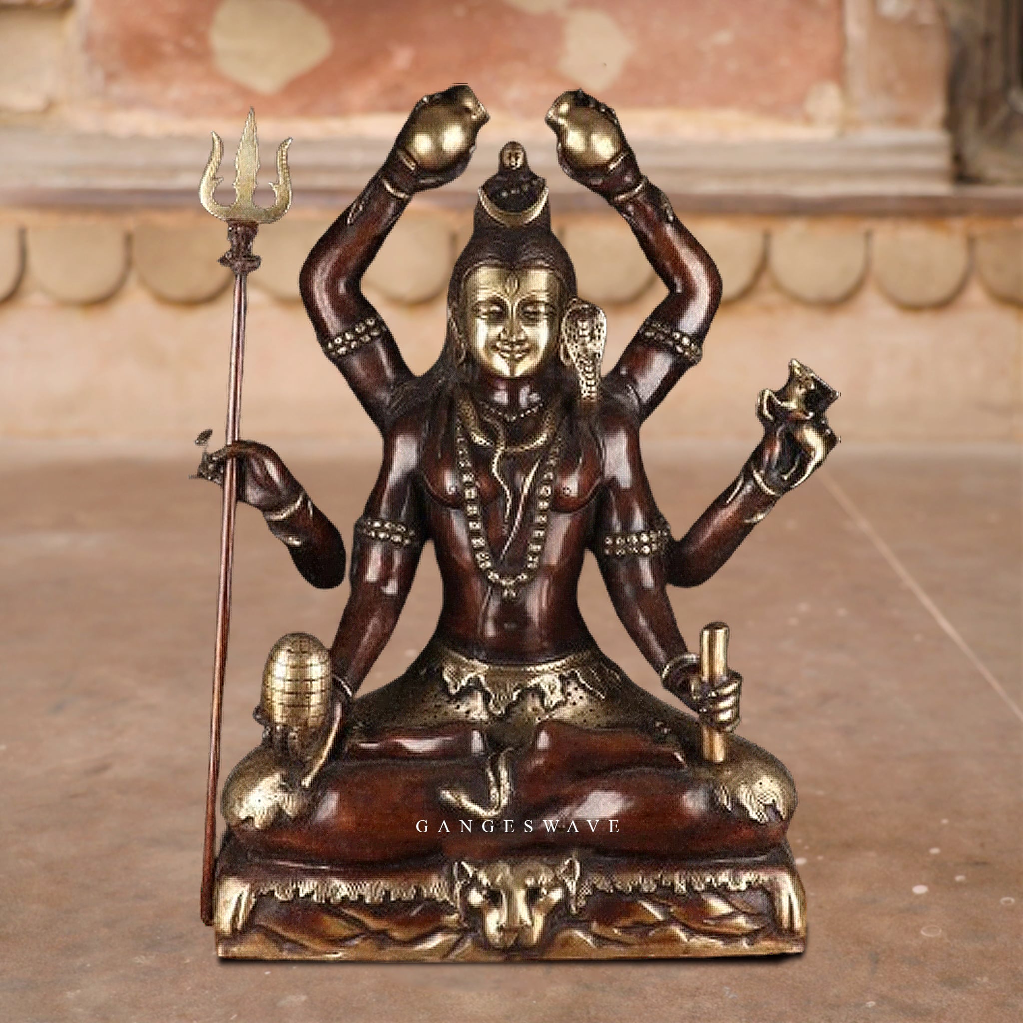 Copper Brown Finish Shiva Statue - Buy exclusive brass statues ...