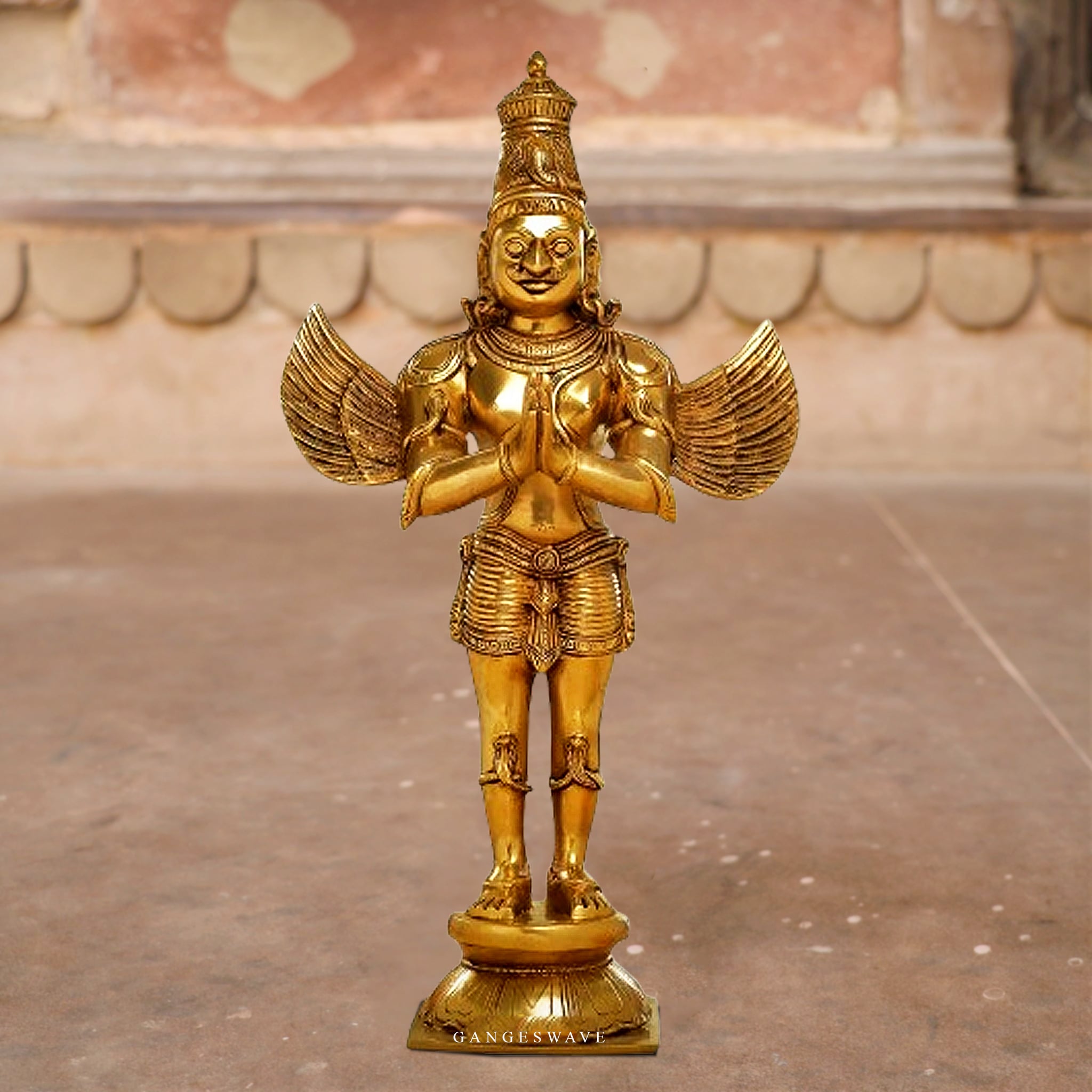 Brass Standing Garuda - 22" - Buy exclusive brass statues, collectibles ...