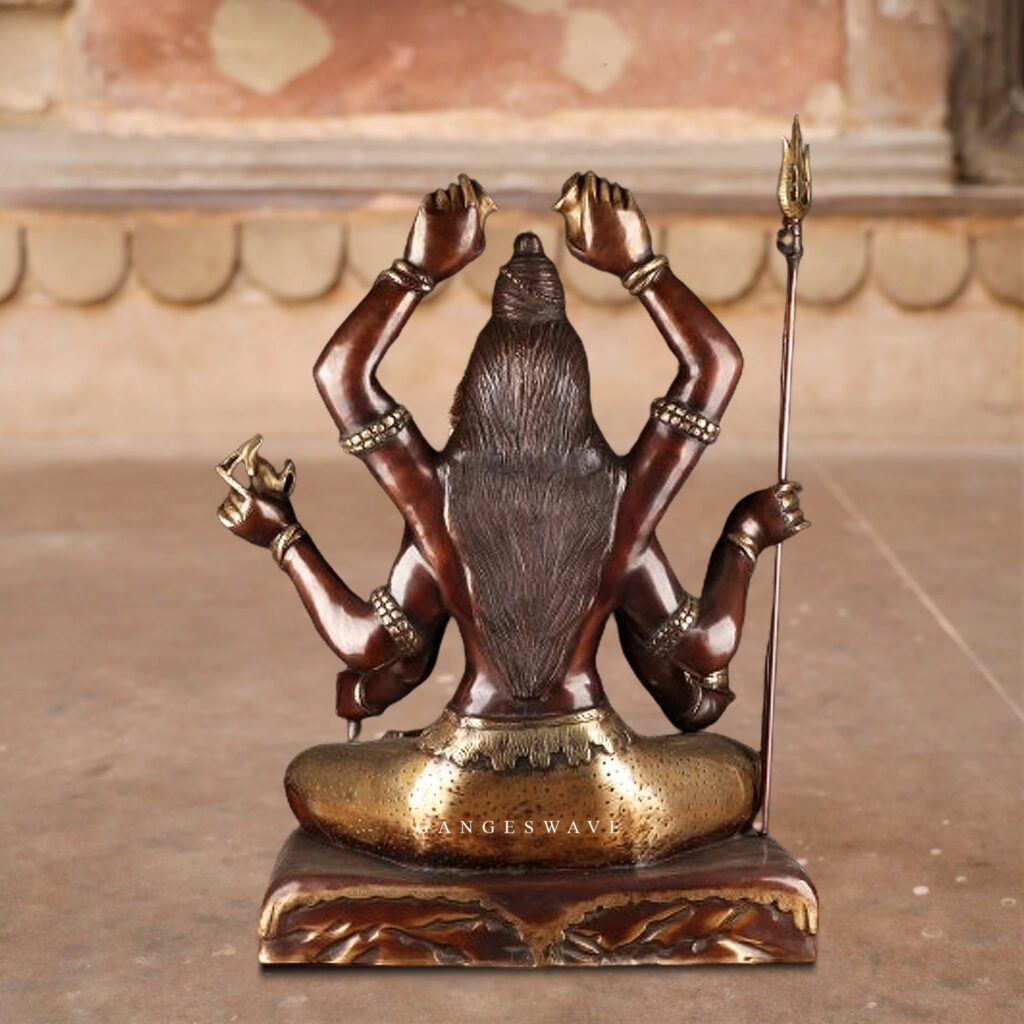 Copper Brown Finish Shiva Statue - Gangeswave | Buy exclusive brass ...