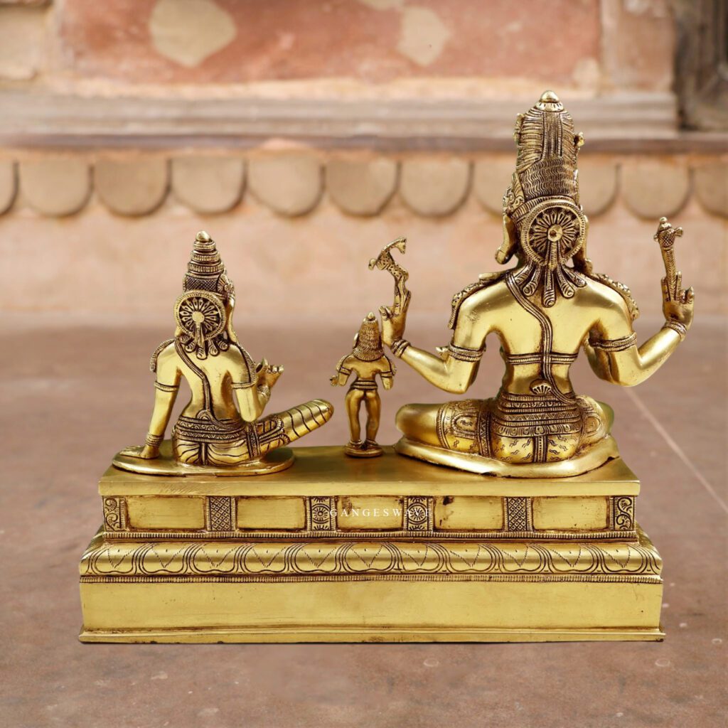 13" Brass Somaskanda, Shiva, Parvati & Murugan - Buy exclusive brass ...
