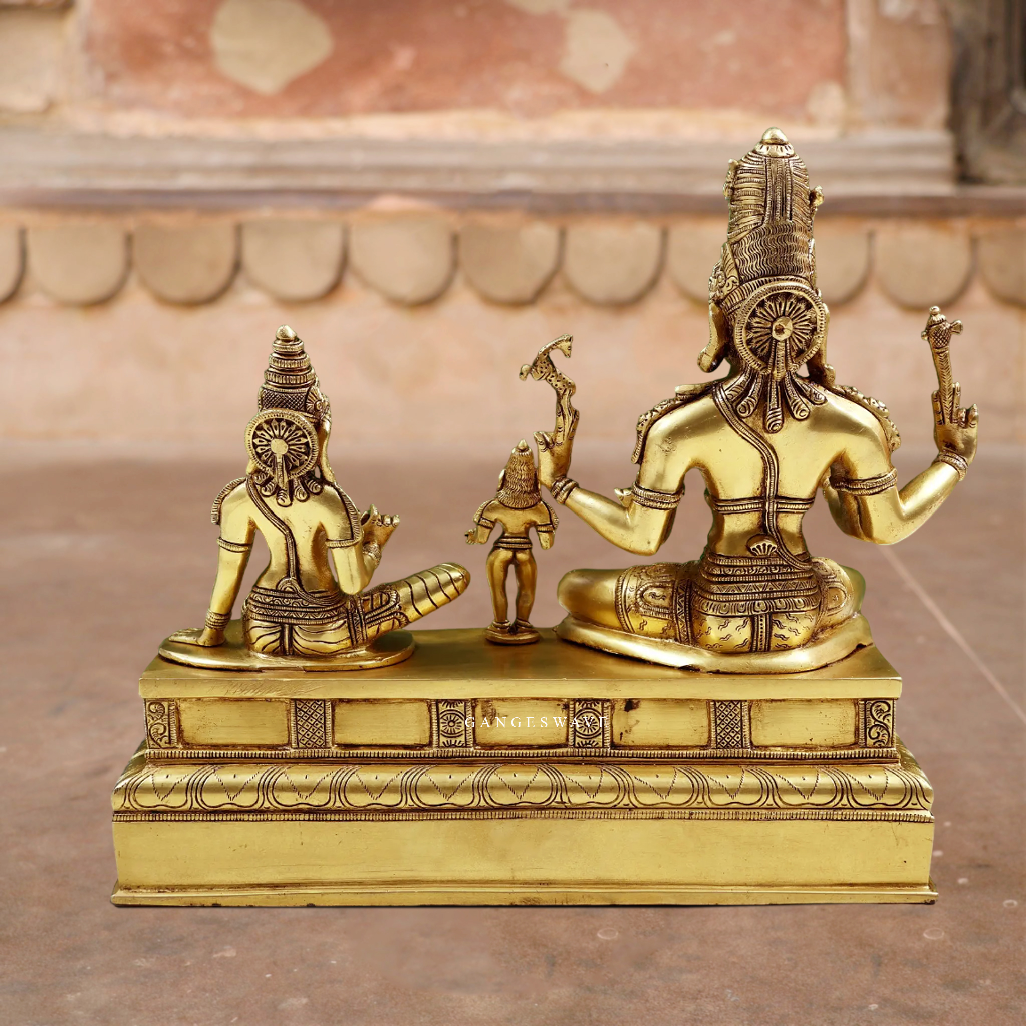 13" Brass Somaskanda, Shiva, Parvati & Murugan - Buy exclusive brass ...