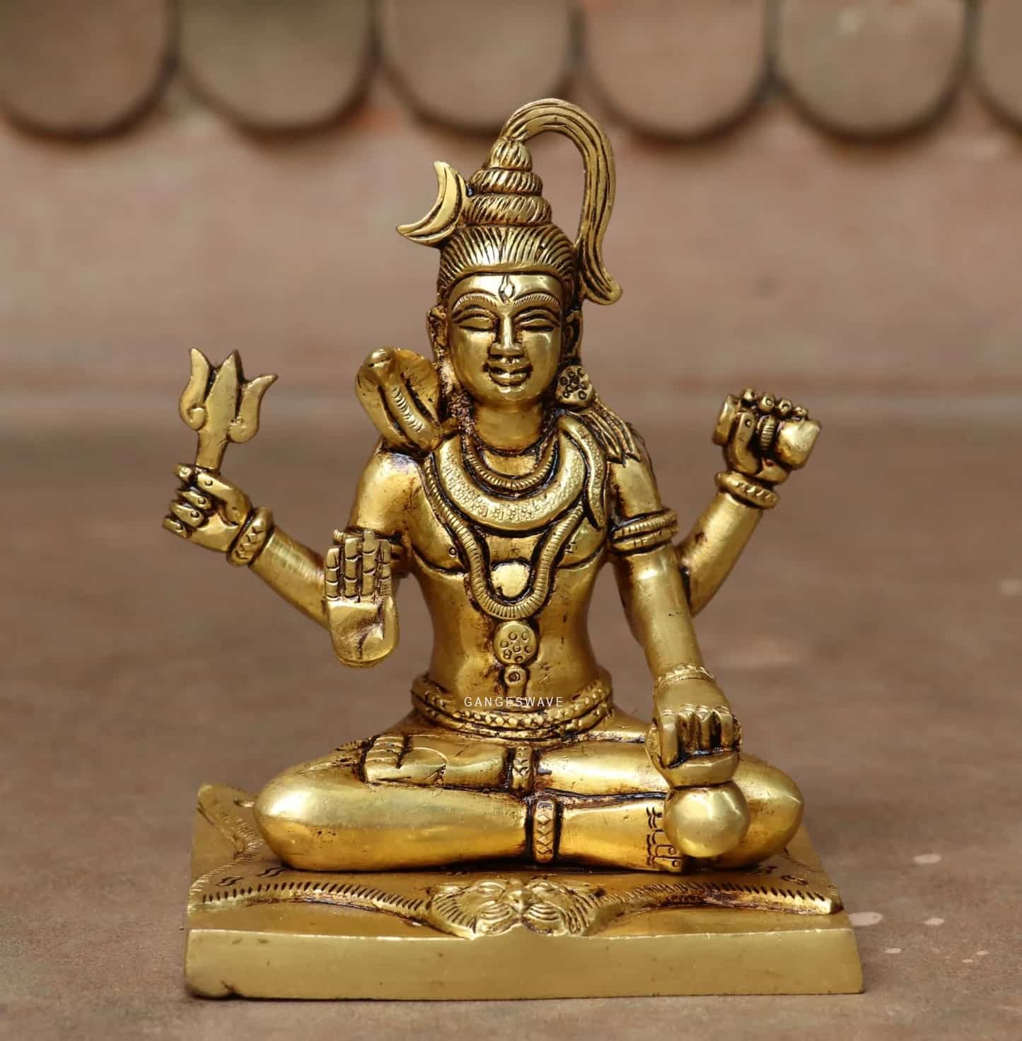 6" Superfine Brass Shiva Idol - Buy exclusive brass statues ...