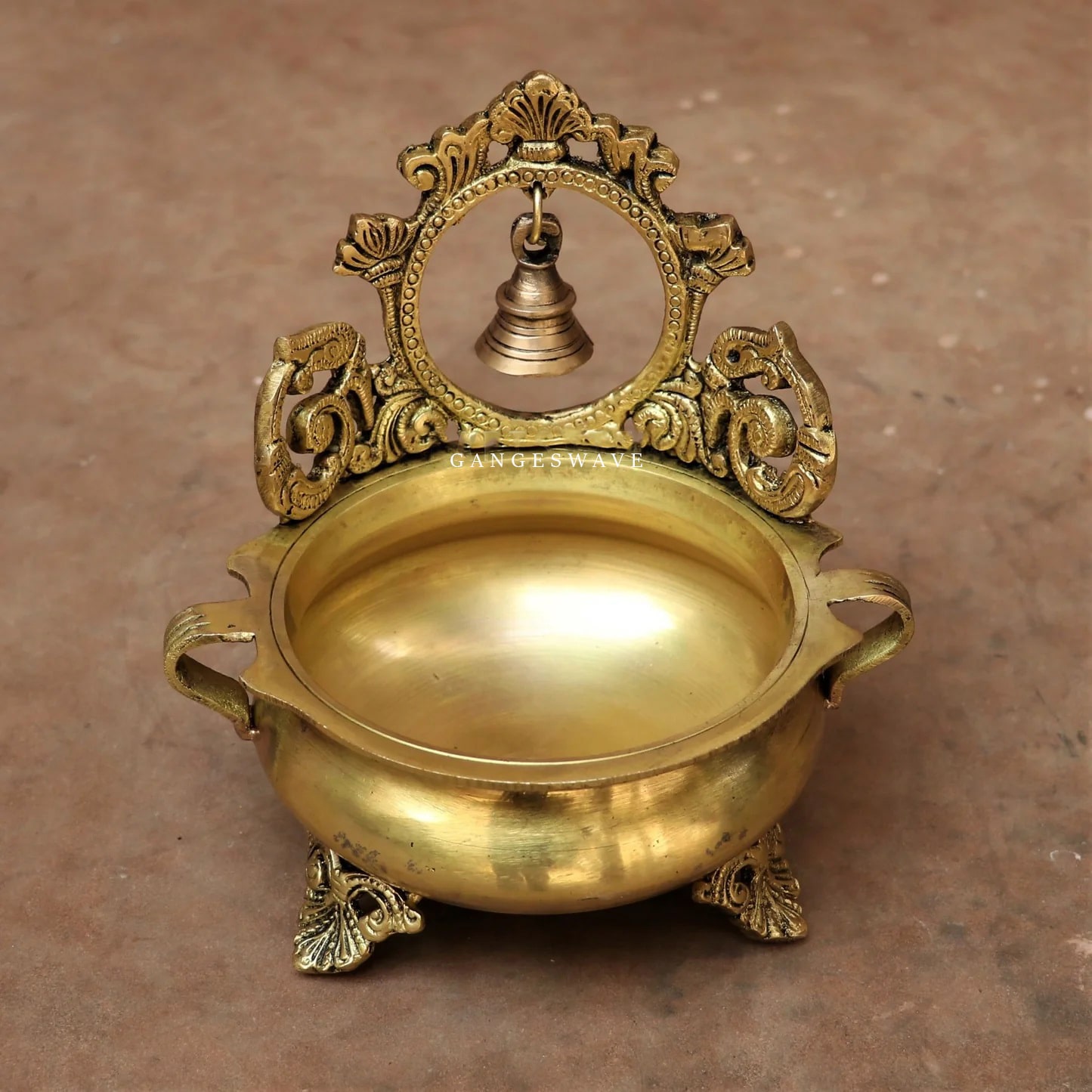 Brass Urli with bell - Buy exclusive brass statues, collectibles and decor