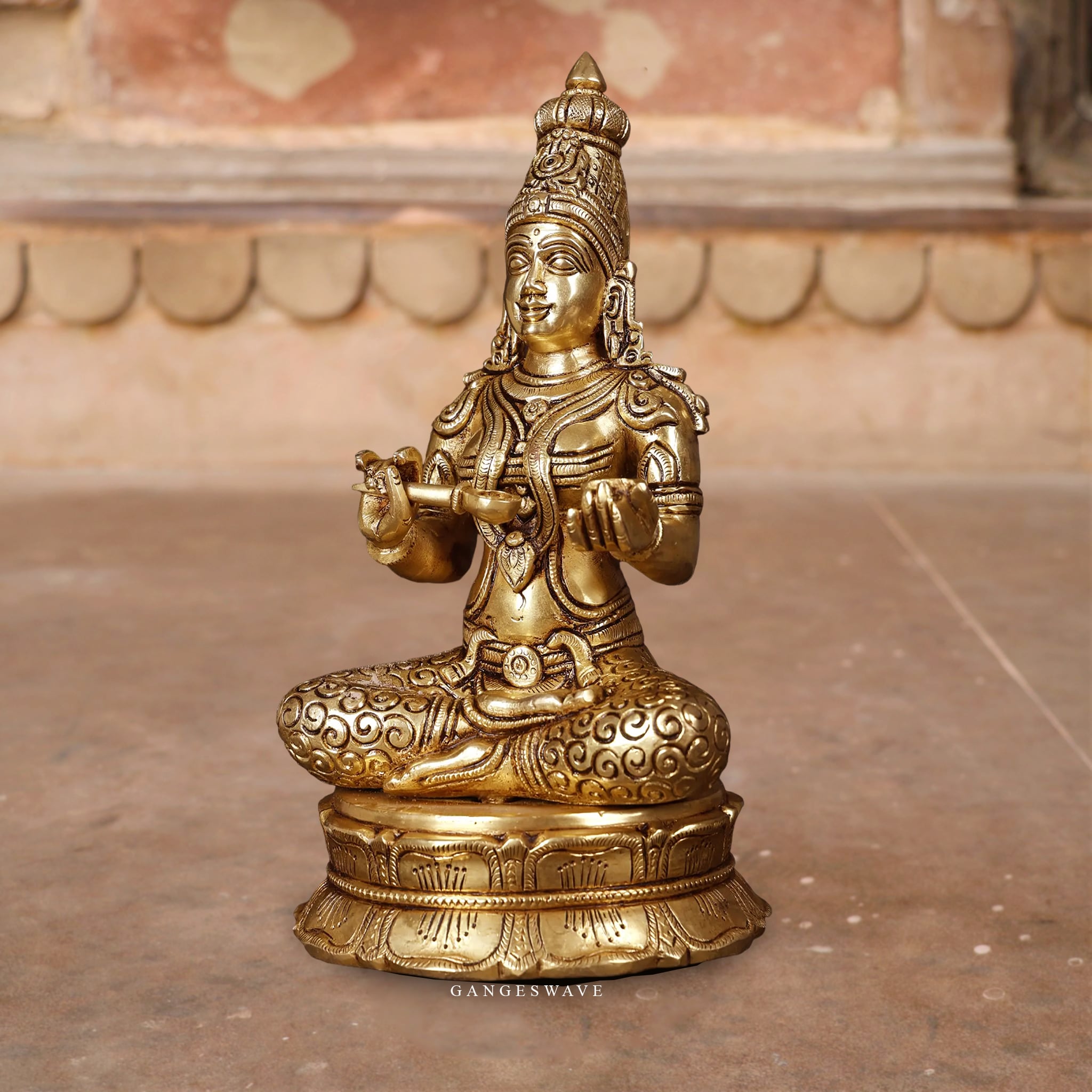 11" Goddess Arnapurna Brass Statue - Buy exclusive brass statues ...