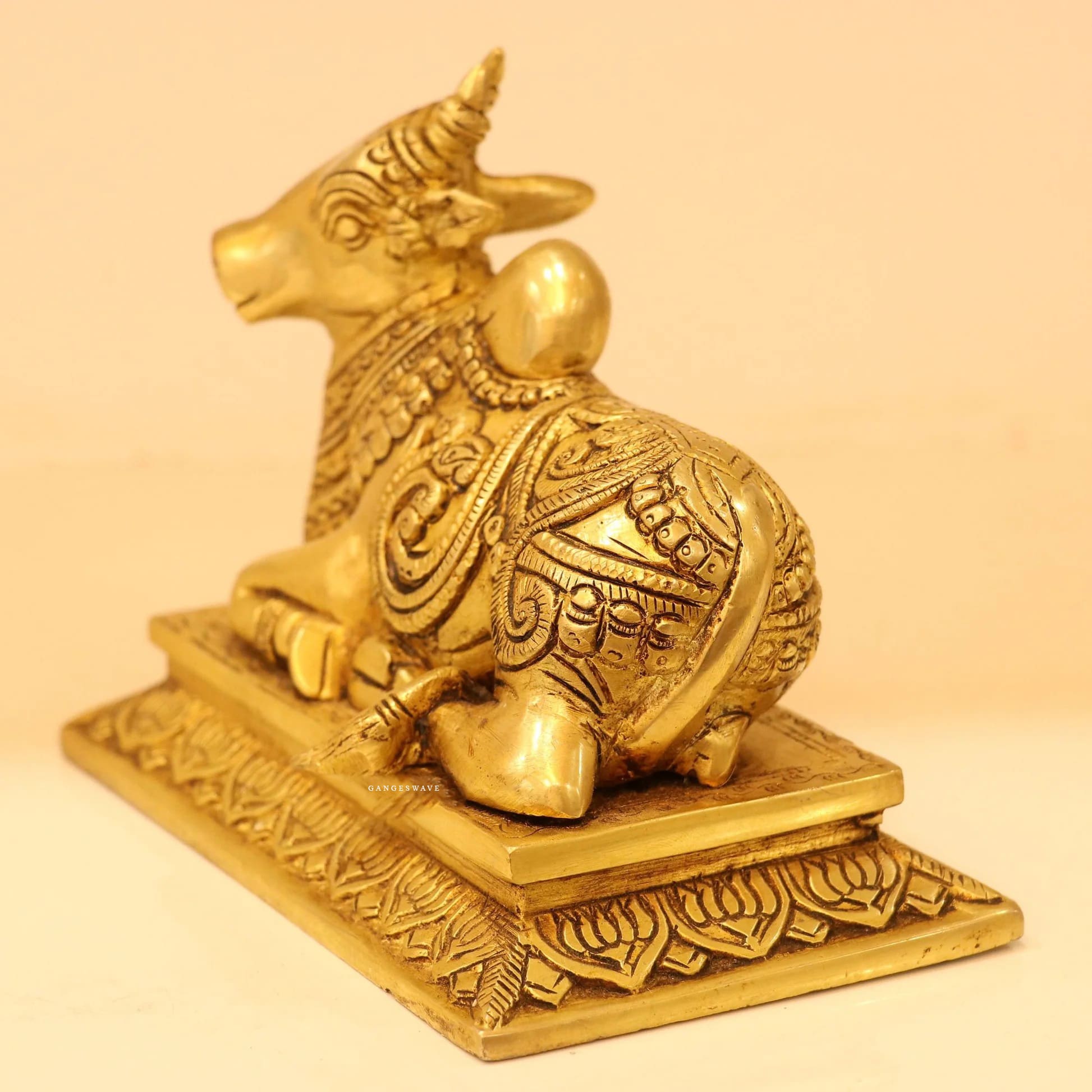 6" Brass Nandi Statue - Buy exclusive brass statues, collectibles and decor