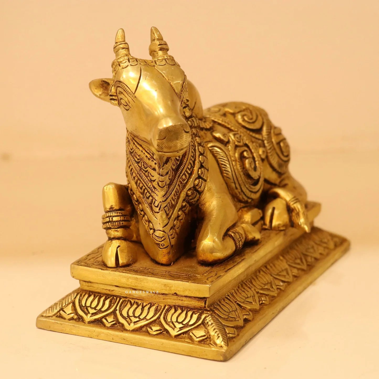 6" Brass Nandi Statue - Gangeswave | Buy exclusive brass statues ...