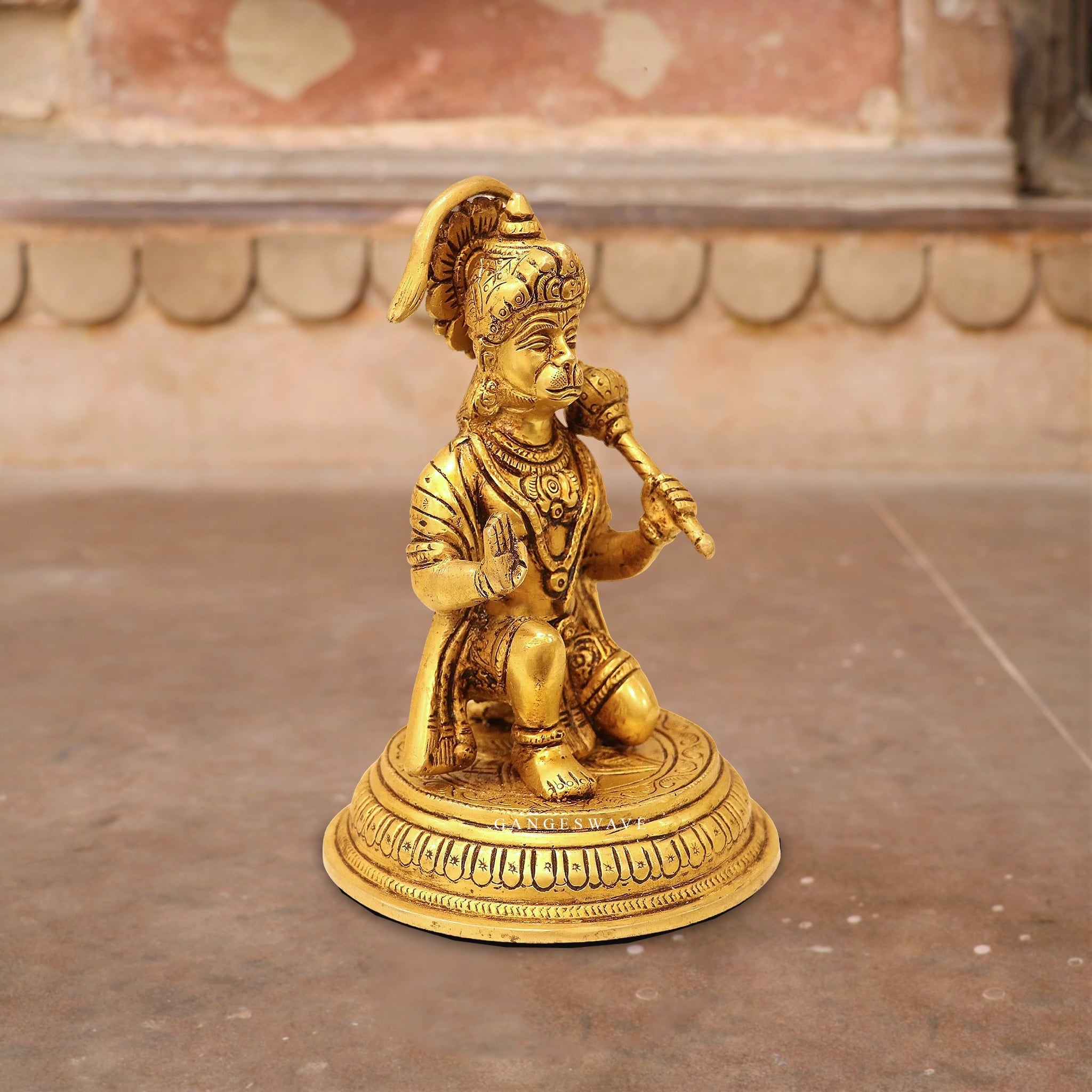 7 inch Hanuman Brass Idol - Gangeswave | Buy exclusive brass statues ...