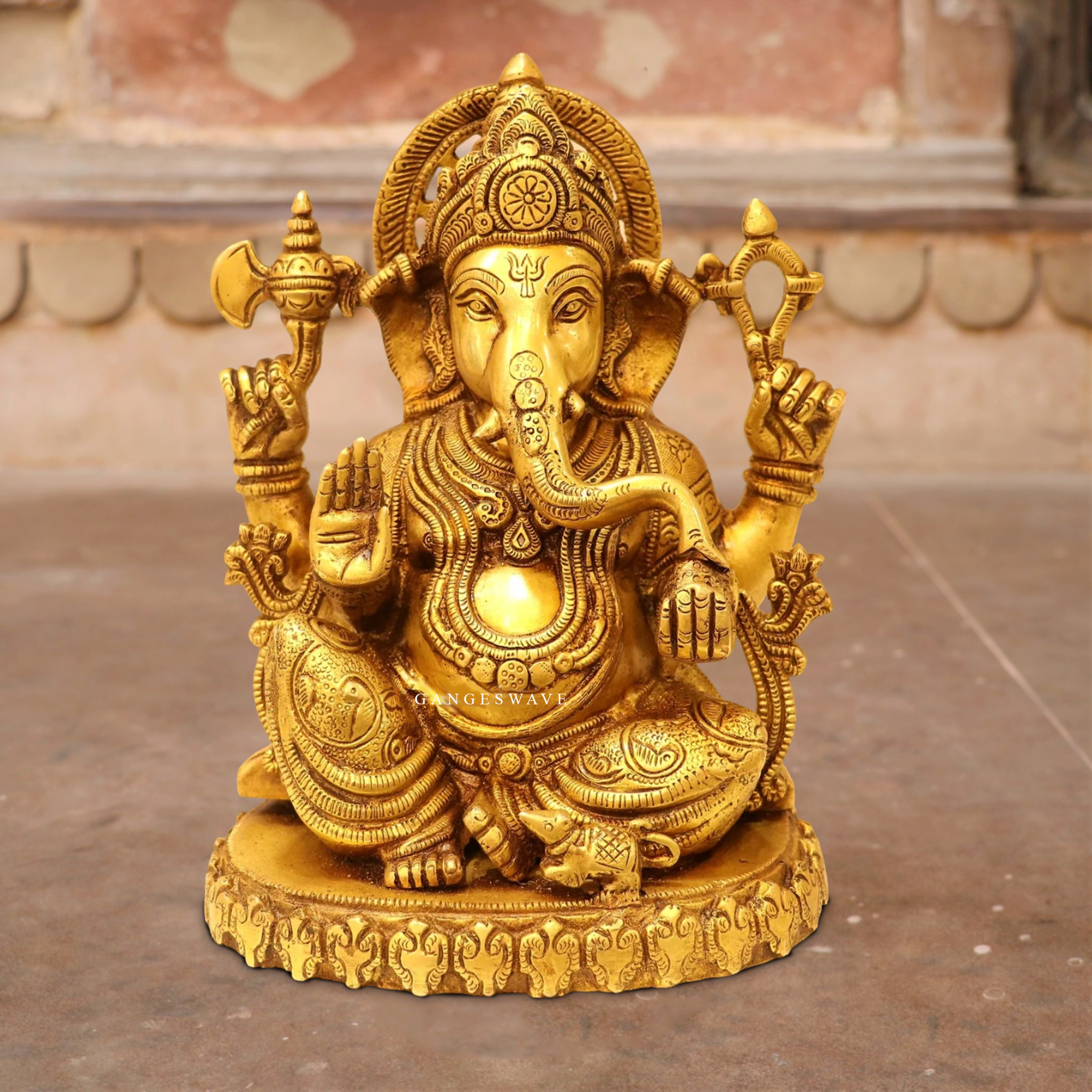 Ganesh Brass Murti - 9.5 inch - Buy exclusive brass statues ...