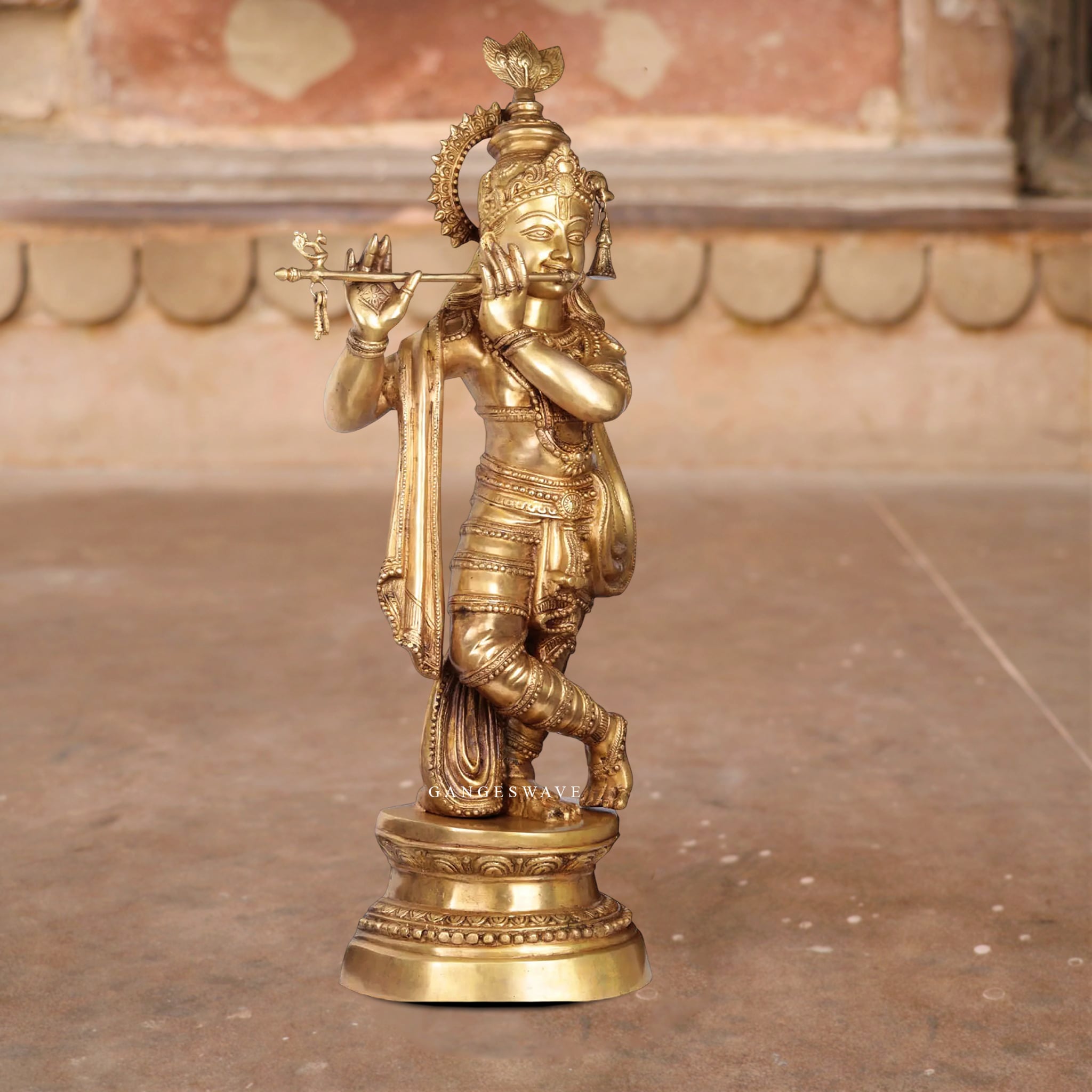 Krishna Brass Statue - 30 inches - Buy exclusive brass statues ...