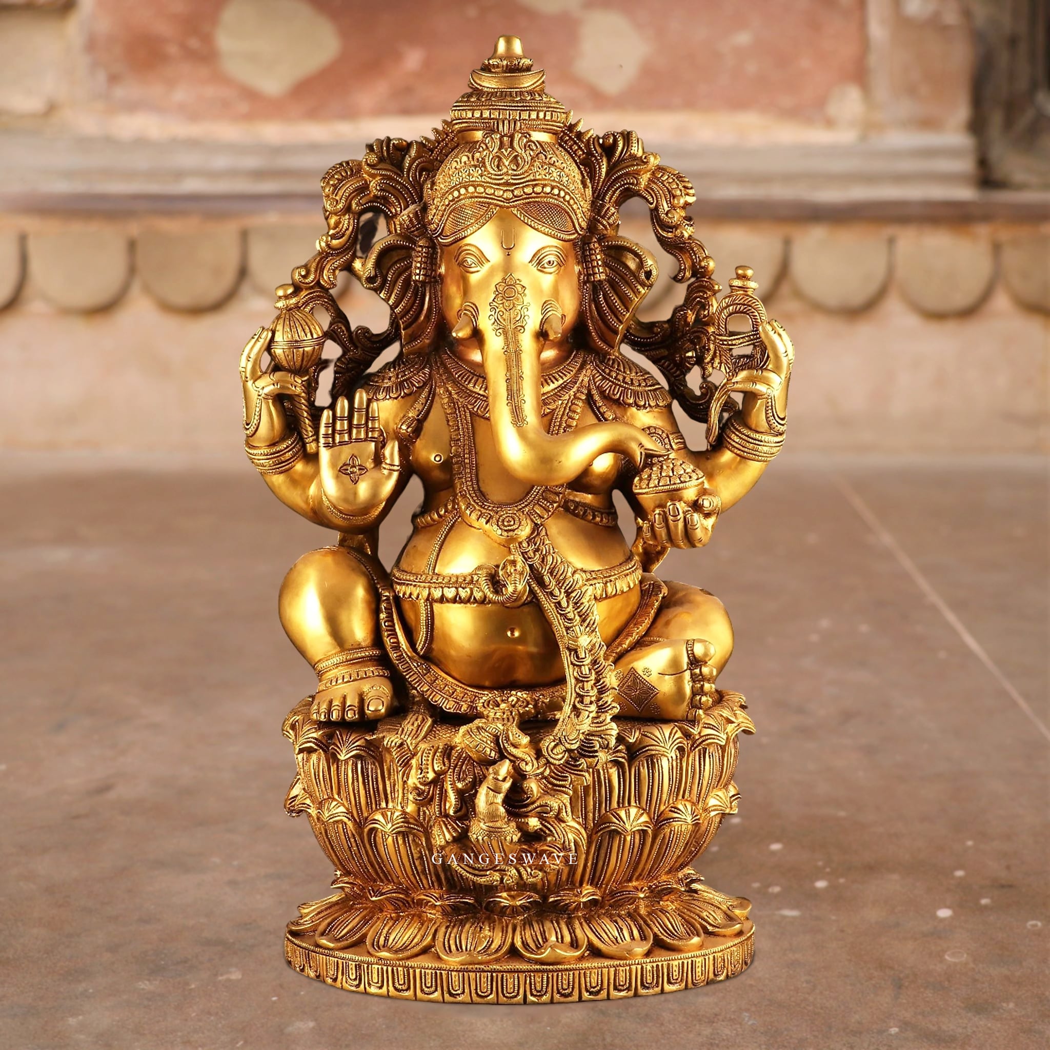 Brass Artistic Large Ganesh Statue - 24 inches - Buy exclusive brass ...