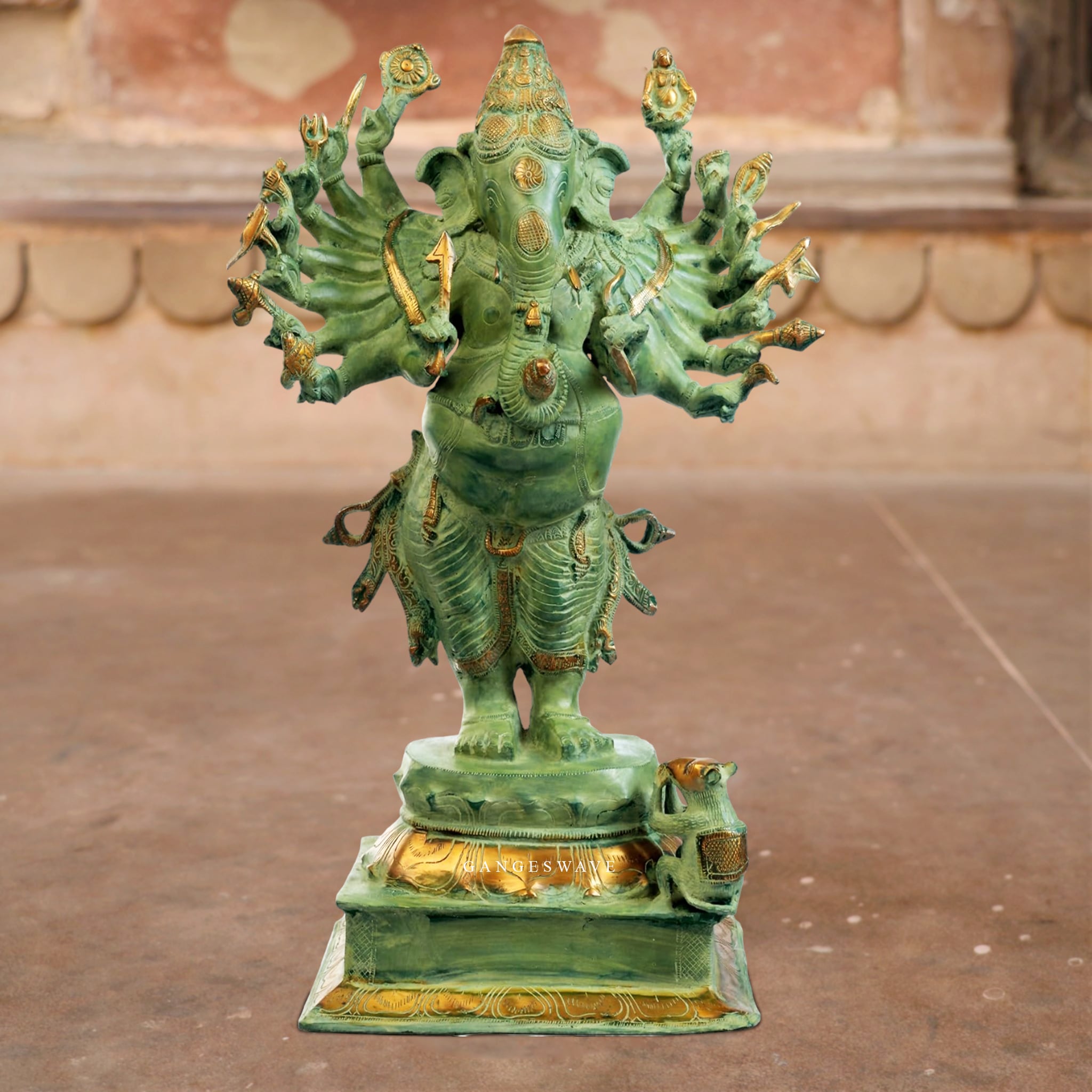 Vintage Finished Unique Ganesh Statue- 19 inch - Buy exclusive brass ...