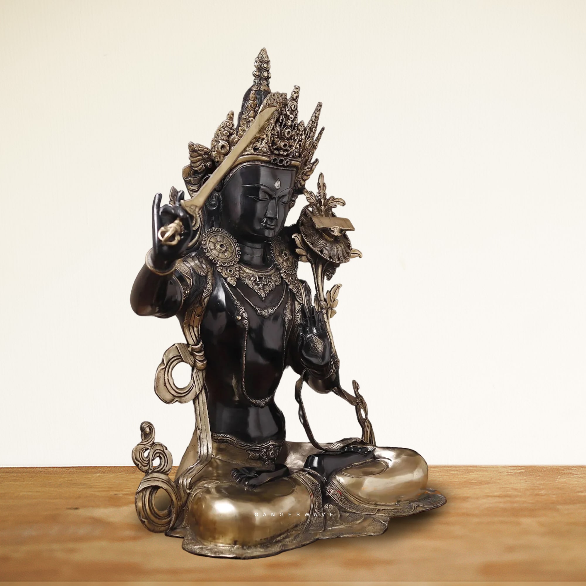 Artistic Brass Tara Statue in Black and Gold - 32 inches - Buy ...