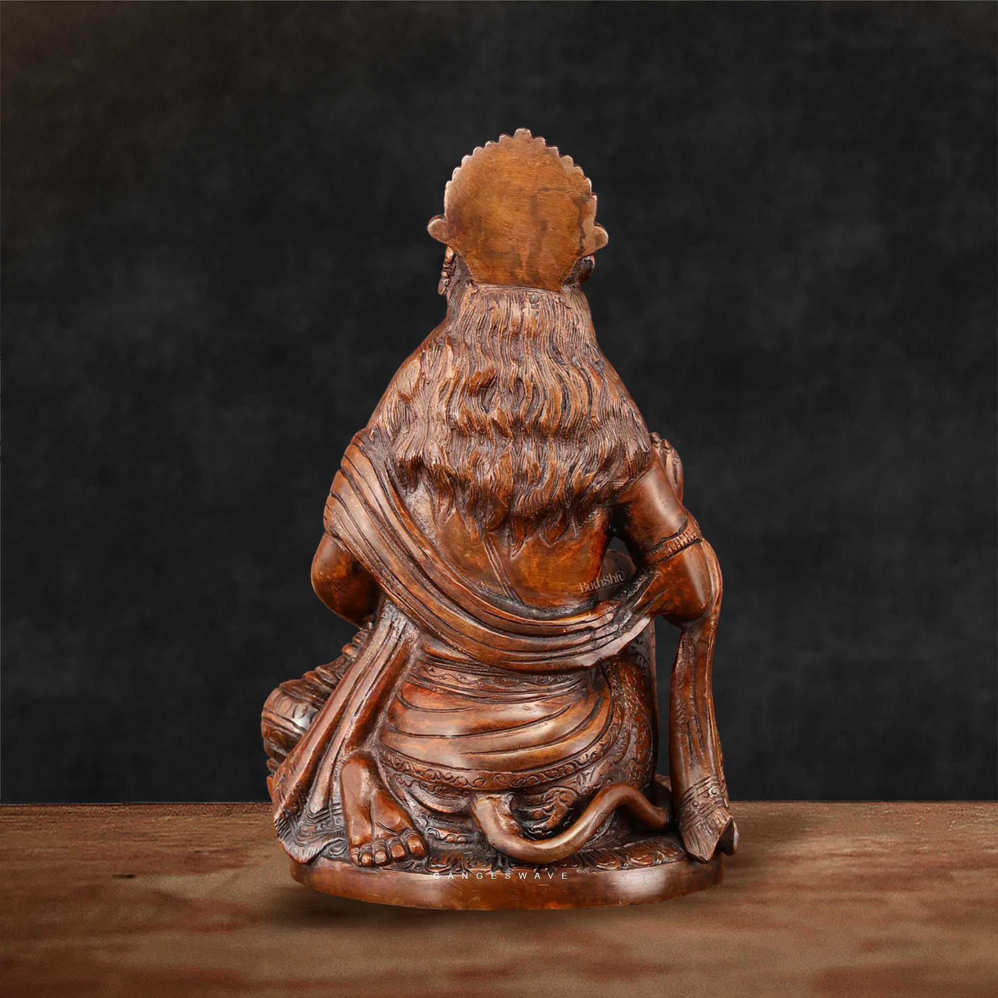 Red Brass Hanuman Statue - 9 inches - Buy exclusive brass statues ...