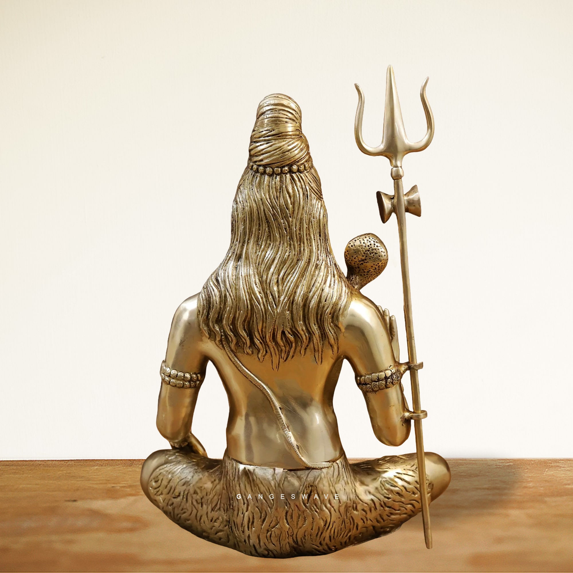 Lord Shiva Brass Statue in Dhyan Mudra - 19 inches - Gangeswave | Buy ...