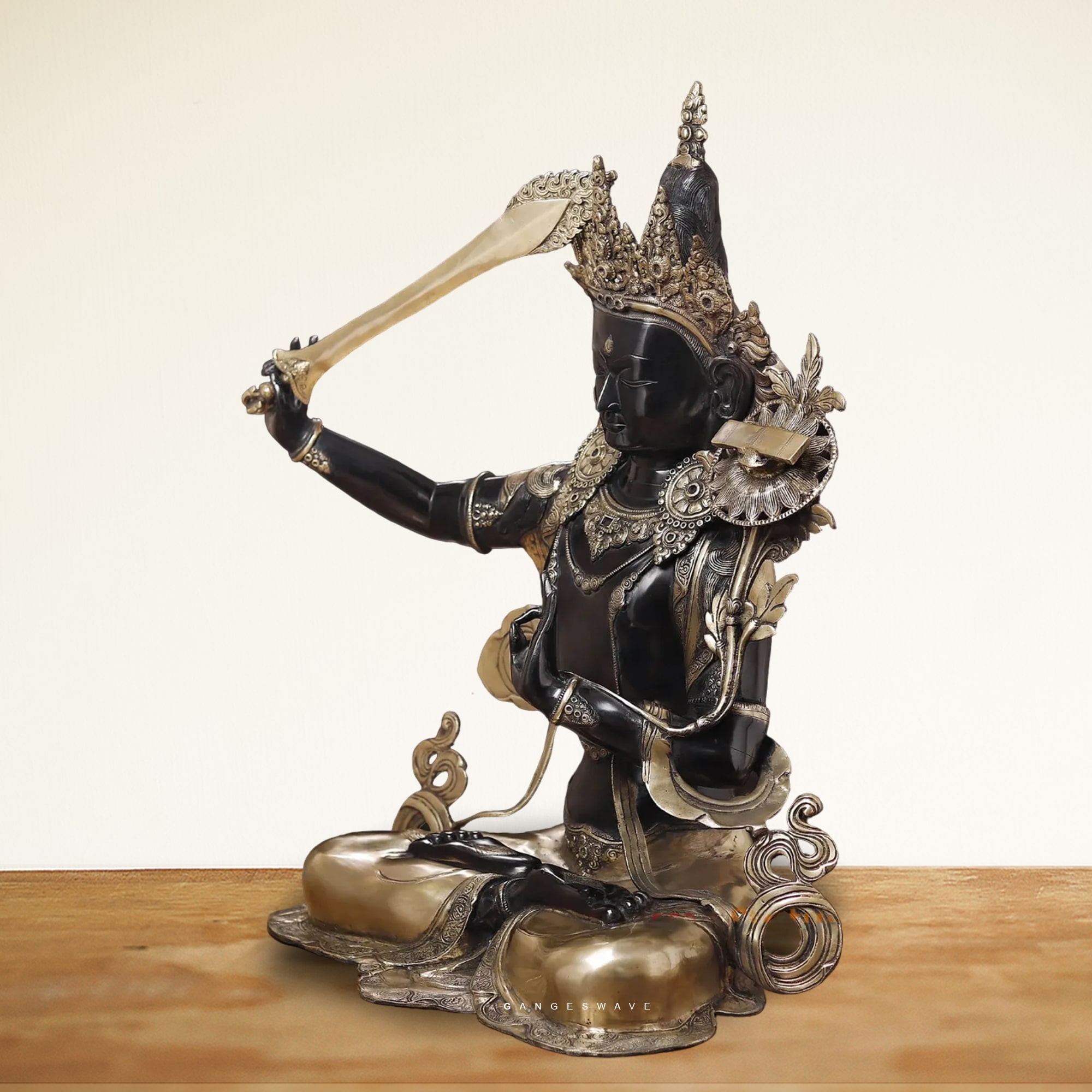 Artistic Brass Tara Statue in Black and Gold - 32 inches - Buy ...