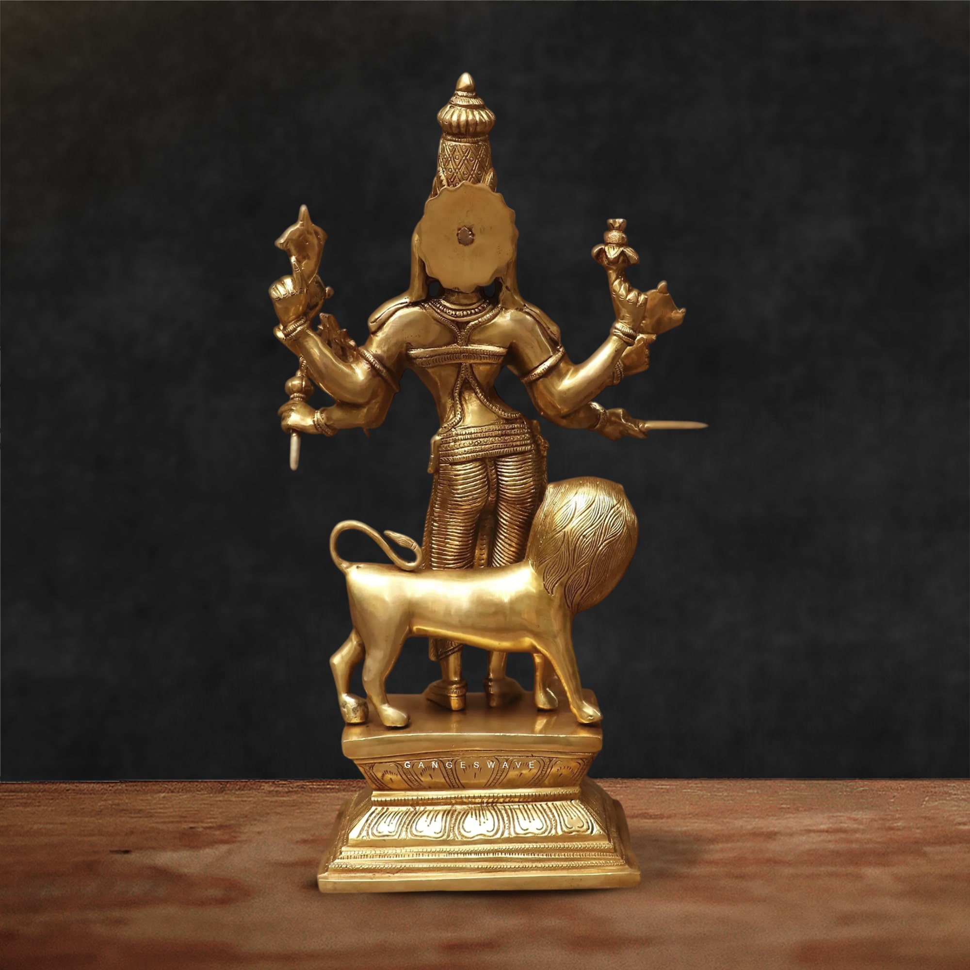 Mahishasur Mardini Ma Durga Brass Statue-18 inches - Buy exclusive ...