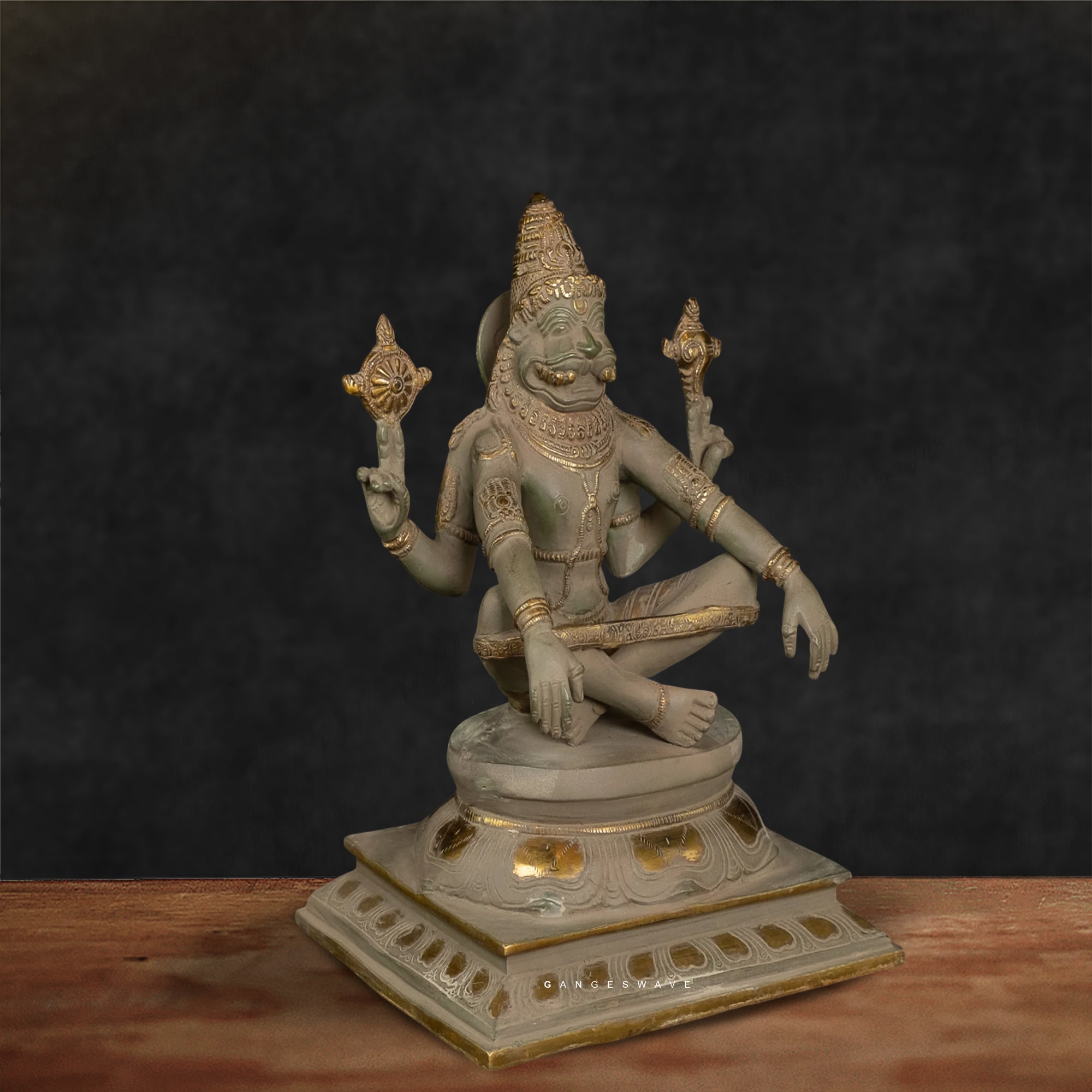 Narasimha Statue in Yog Mudra -11 inches - Gangeswave | Buy exclusive ...