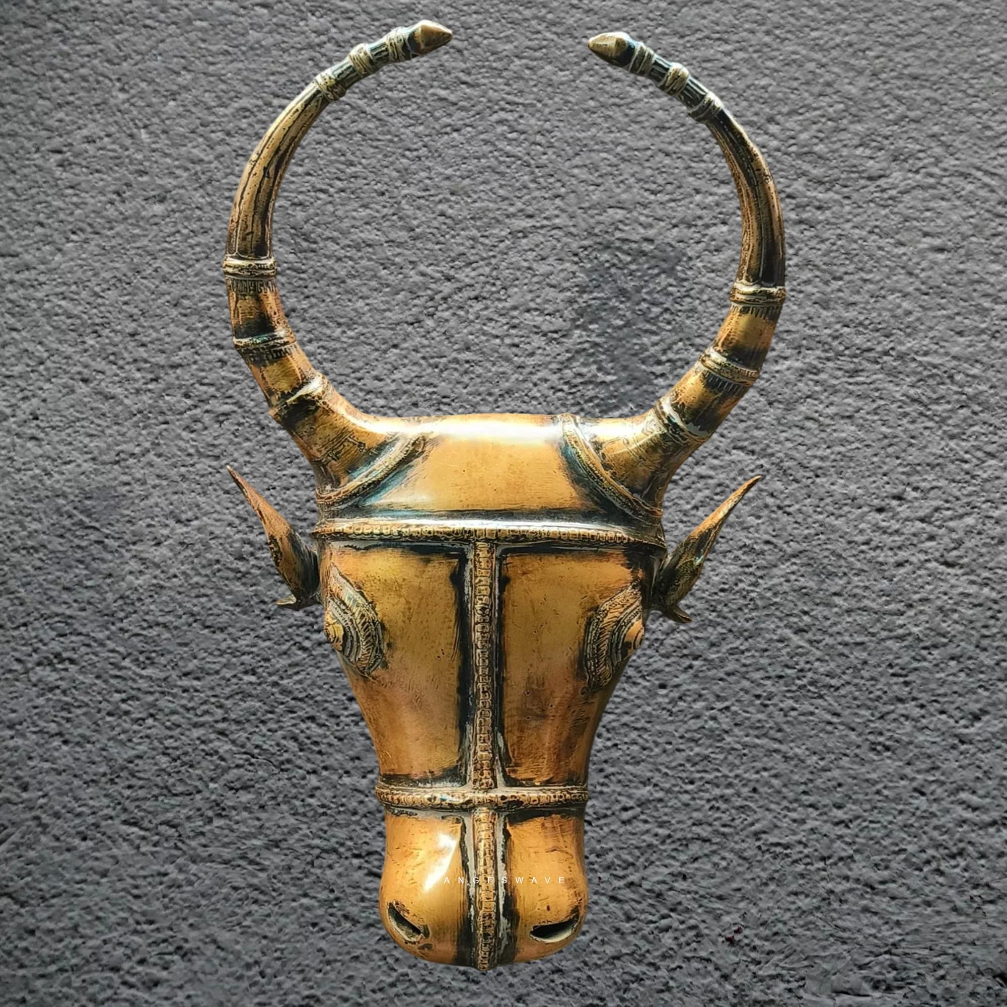 Bull Mask Wall Hanging Decor - Buy exclusive brass statues ...