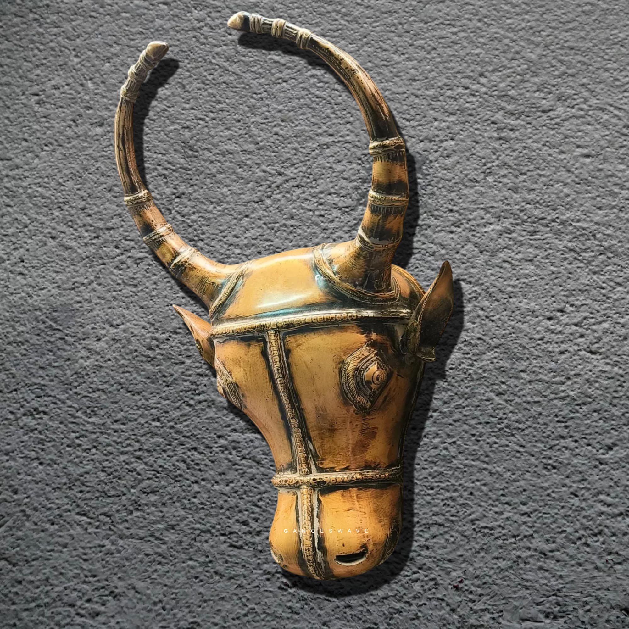 Bull Mask Wall Hanging Decor - Buy exclusive brass statues ...
