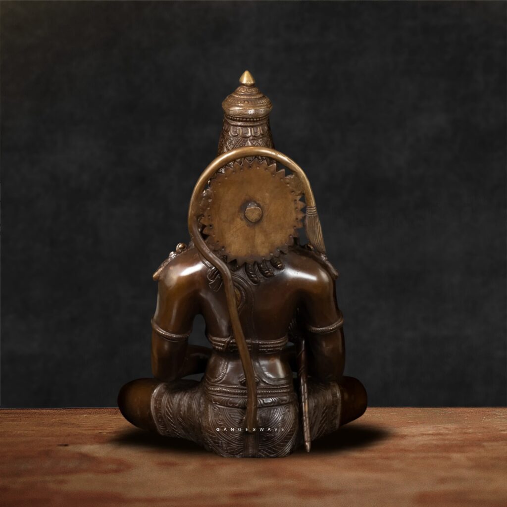 Hanuman Brass Statue in Dhyan Mudra - 13 inches - Buy exclusive brass ...