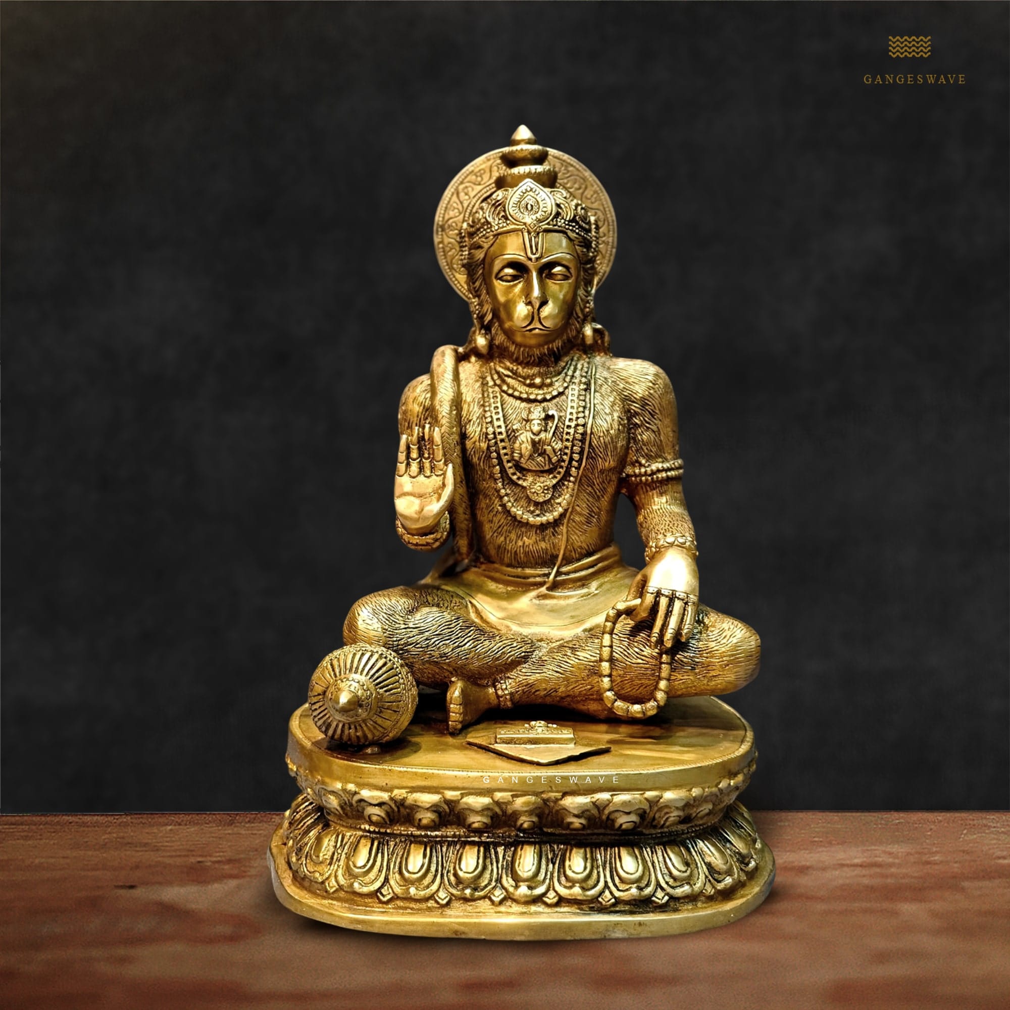 Hanuman Brass Statue in Blessing Posture - 14 inches - Buy exclusive ...