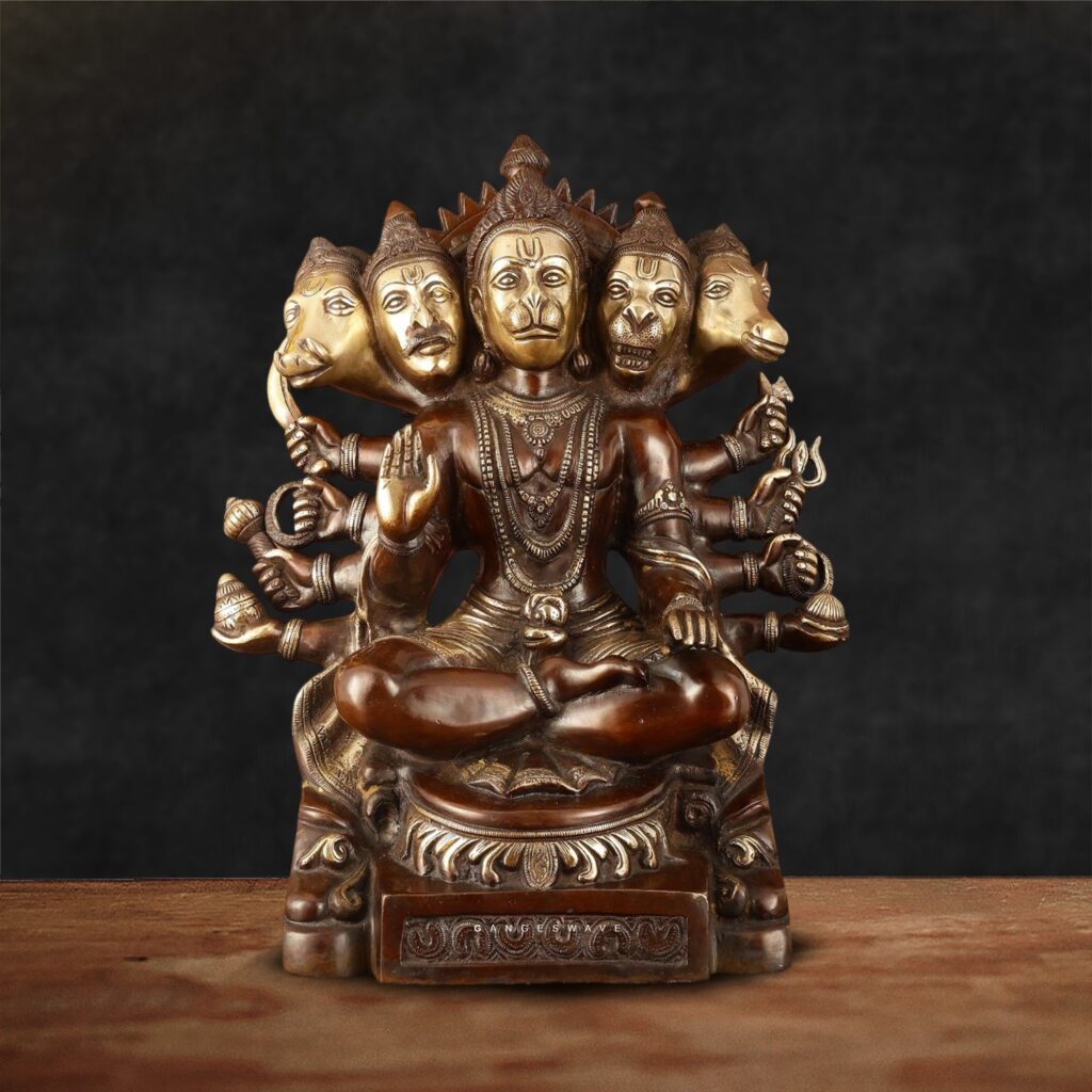 Panchmukhi Hanuman Ji Murti - 17 inches - Gangeswave | Buy exclusive ...