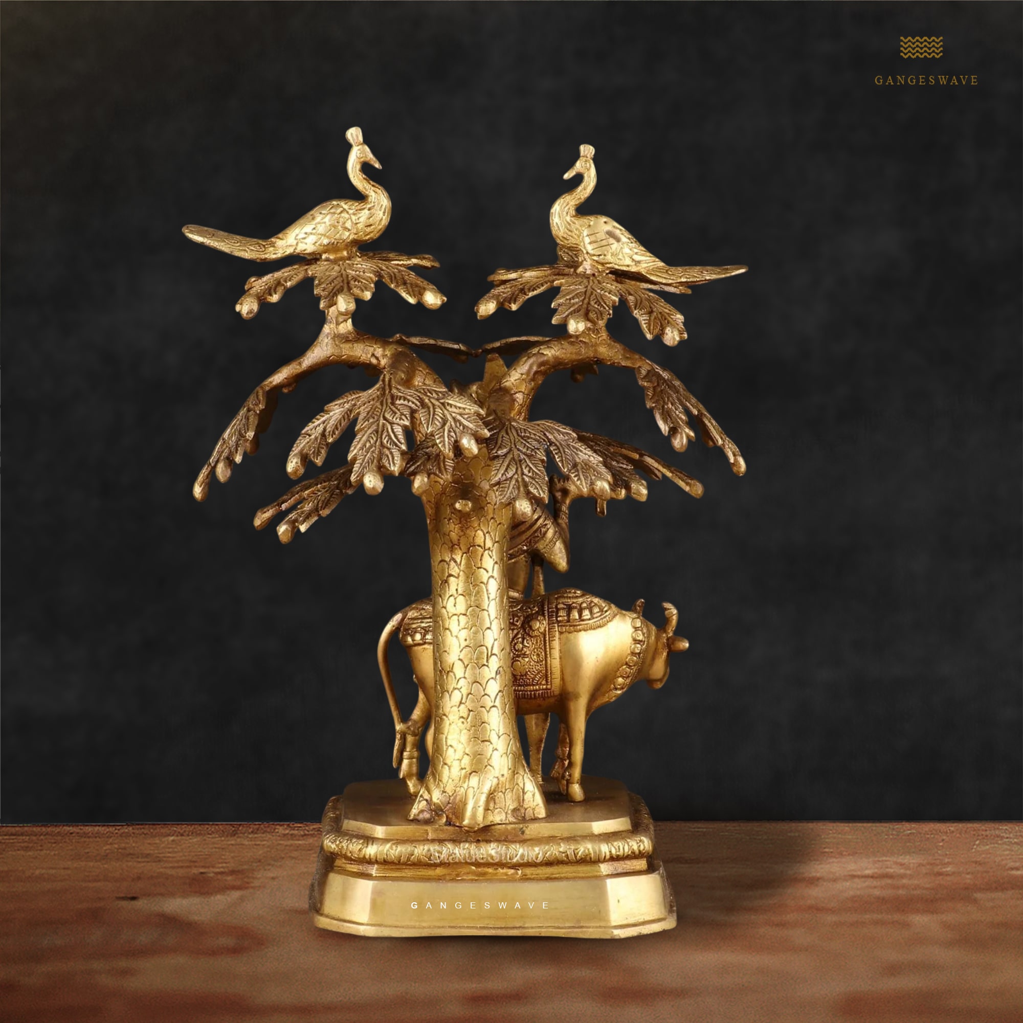 Krishna Statue Under the Tree - 13 inches - Gangeswave | Buy exclusive ...
