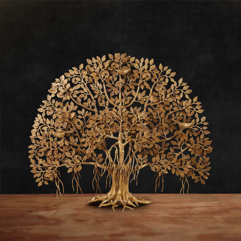 Kalpavriksha Tree Standing - 36 inches - Buy exclusive brass statues ...