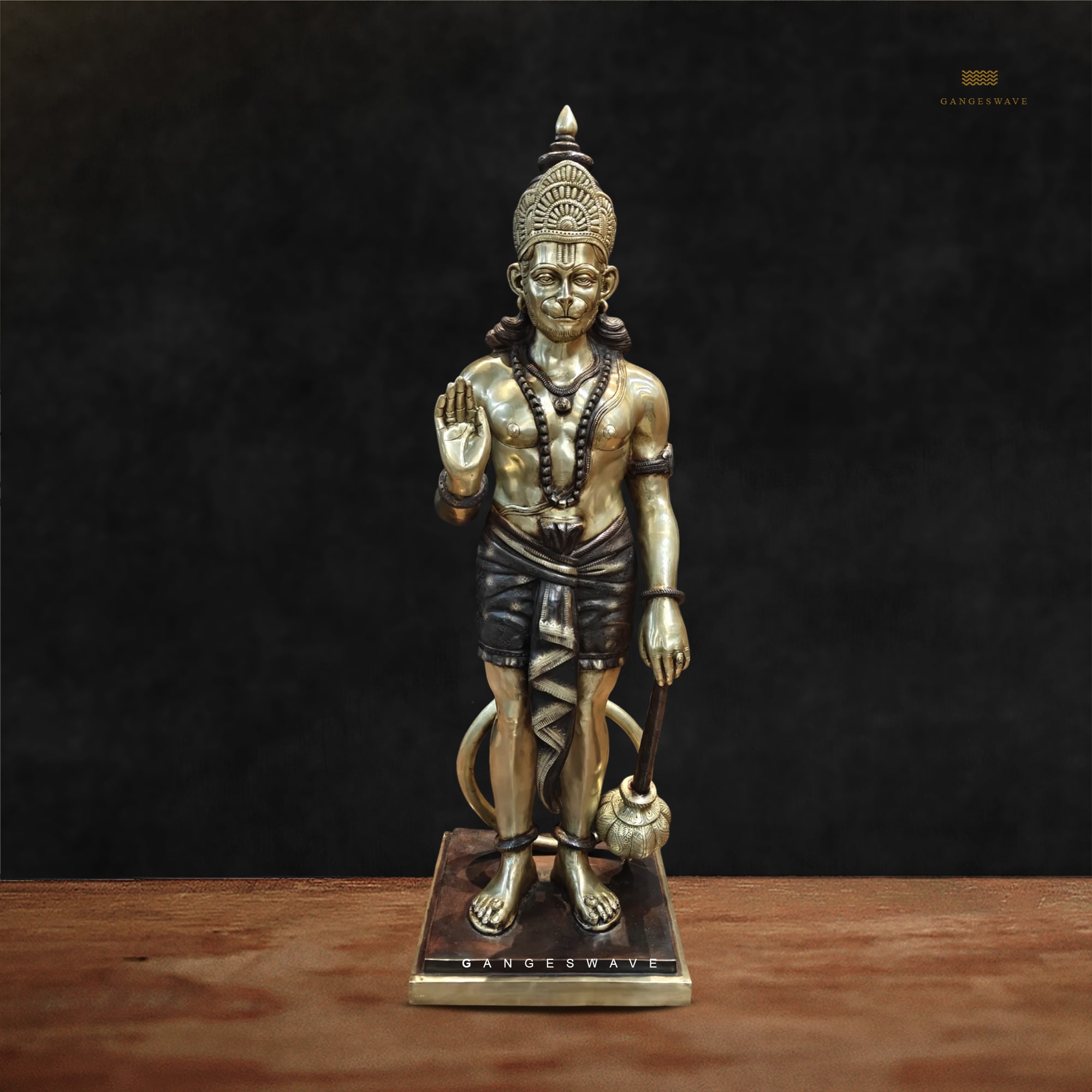 Standing Large Hanuman Murti - 37 inches - Buy exclusive brass statues ...