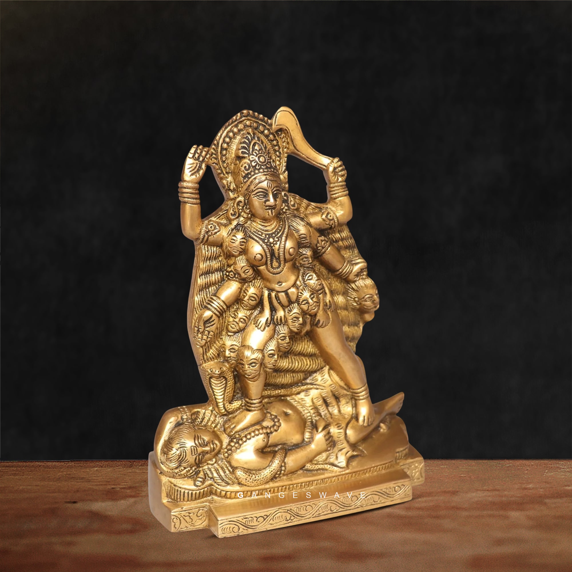 Brass Maa Kali Murti for Home Temple & Spiritual Décor - Gangeswave ...
