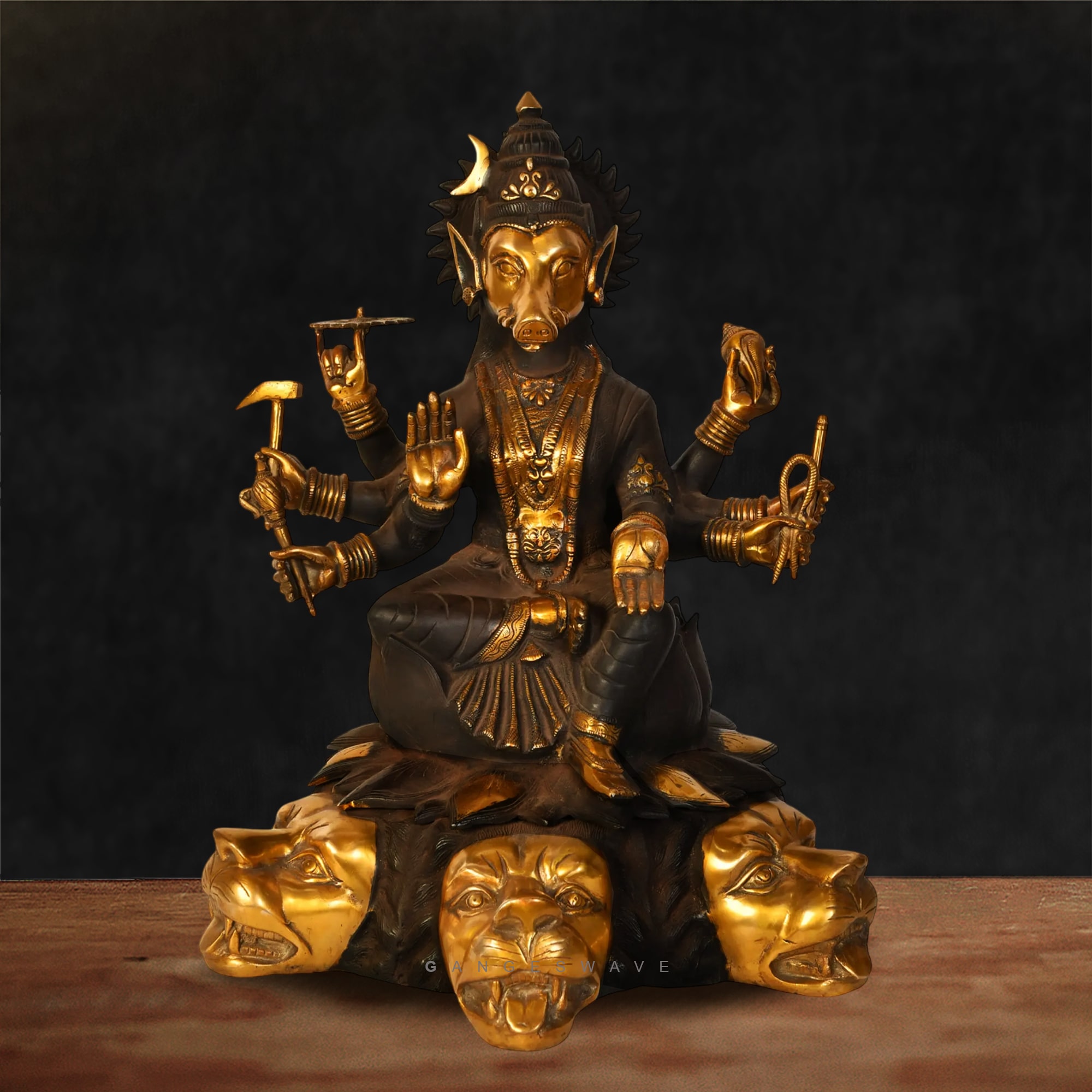 Brass Varaha Avatar Vishnu Murti - 20 inches - Gangeswave | Buy ...