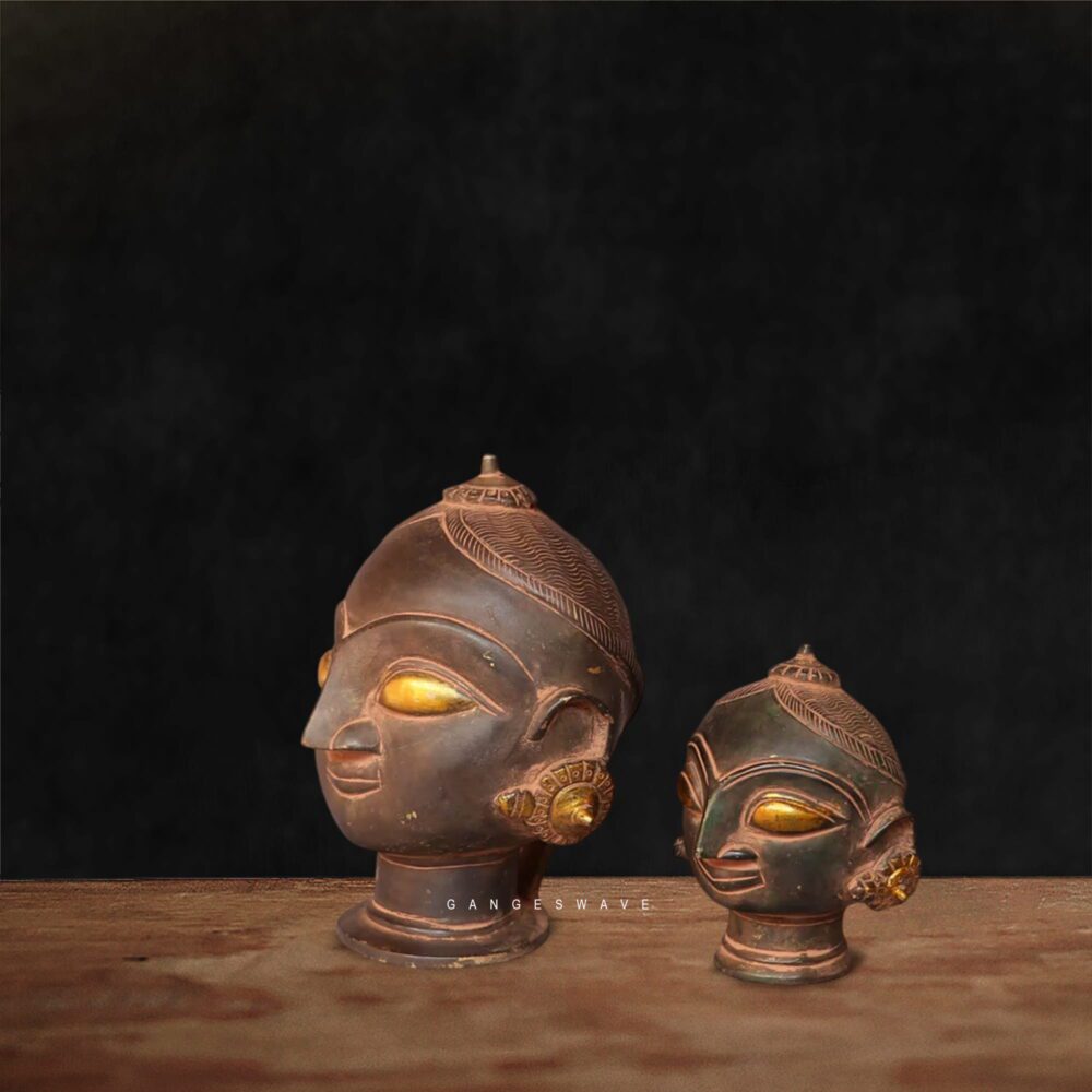 Brass Gauri Head – Tribal Indian Art Decor - Buy exclusive brass ...