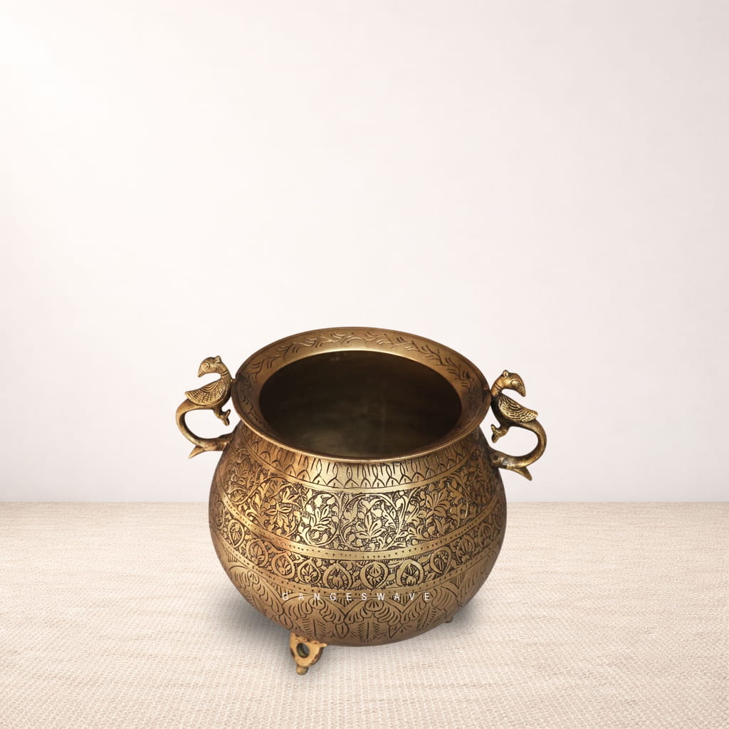 Brass Handcrafted Vintage Planter - 11 inches - Buy exclusive brass ...