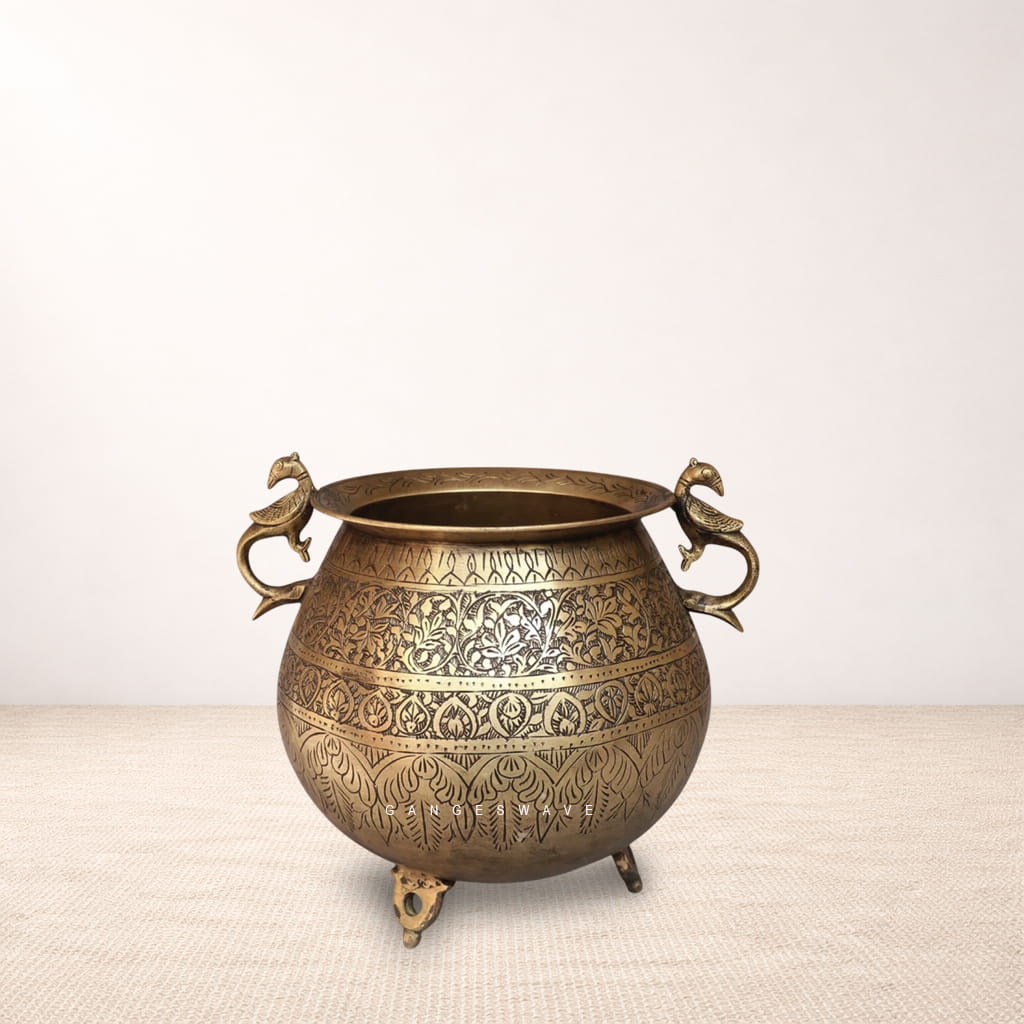 Brass Handcrafted Vintage Planter - 11 inches - Buy exclusive brass ...