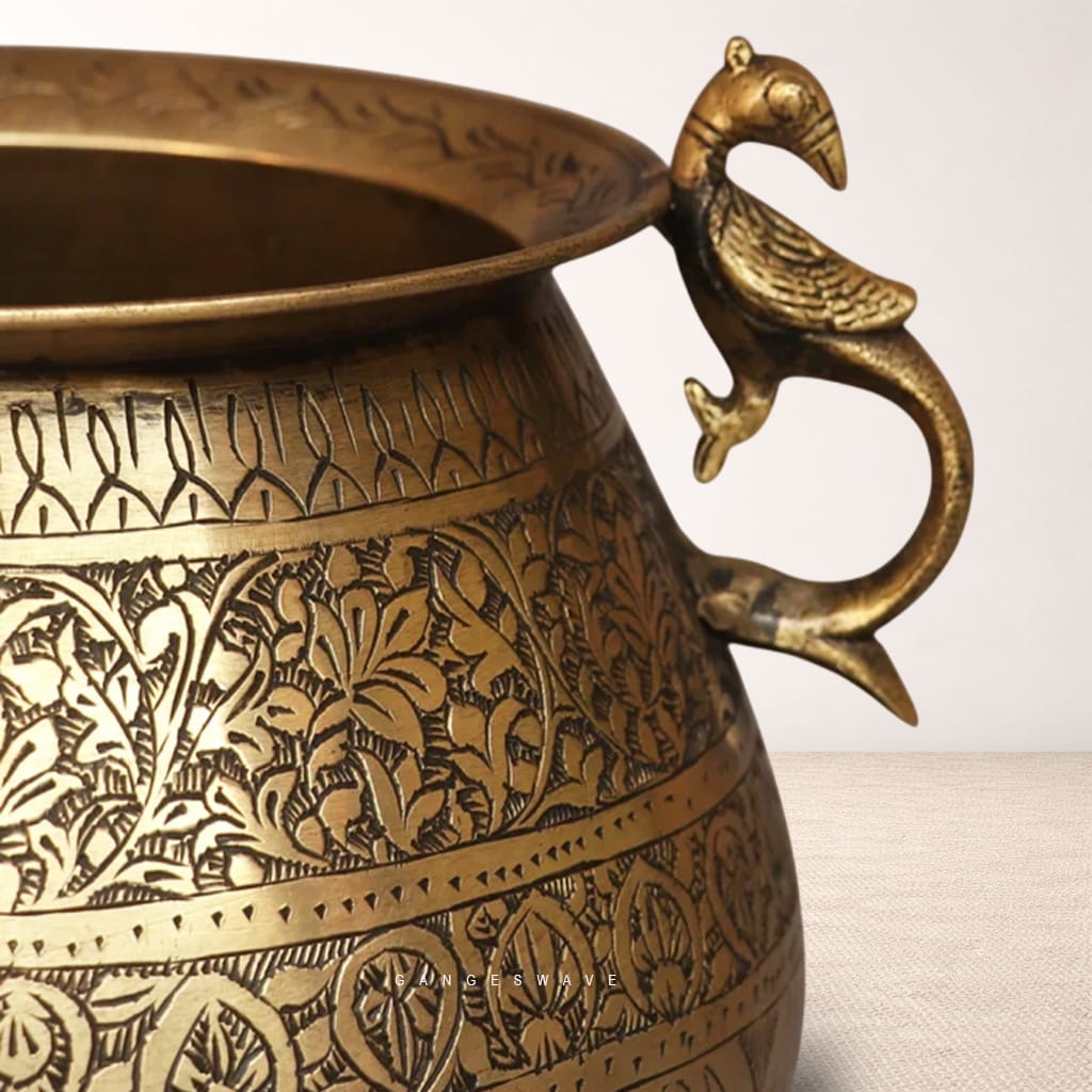 Brass Handcrafted Vintage Planter - 11 inches - Buy exclusive brass ...